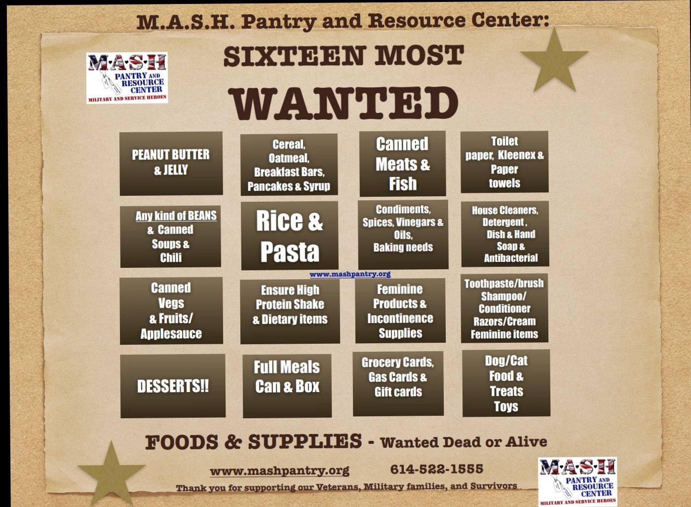 Services | Grove City, Ohio | M.A.S.H. Pantry