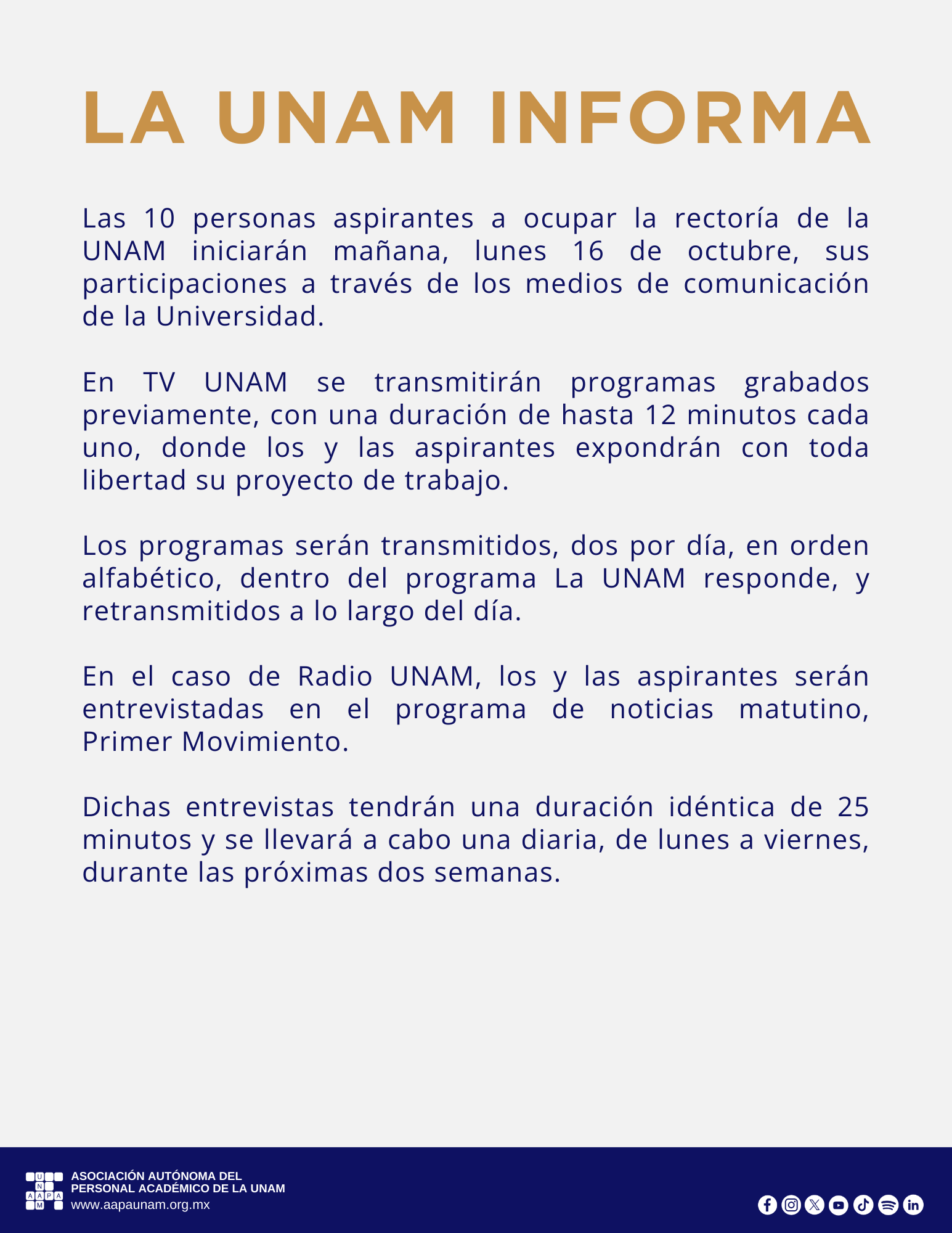 La UNAM informa: