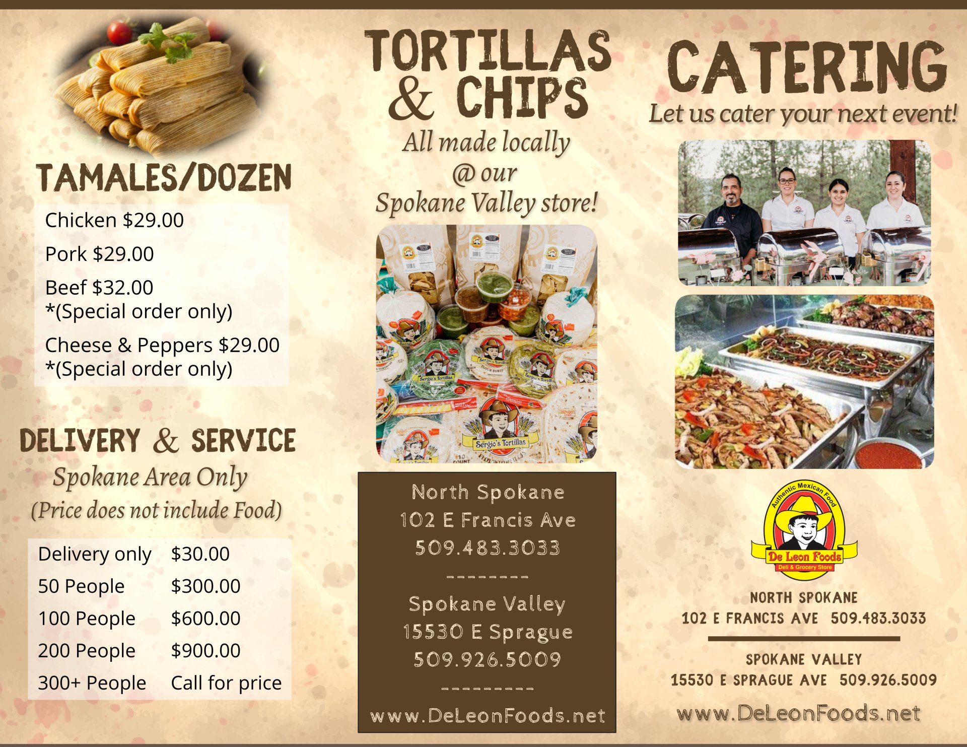 De Leon Foods | Catering | Spokane, Wa