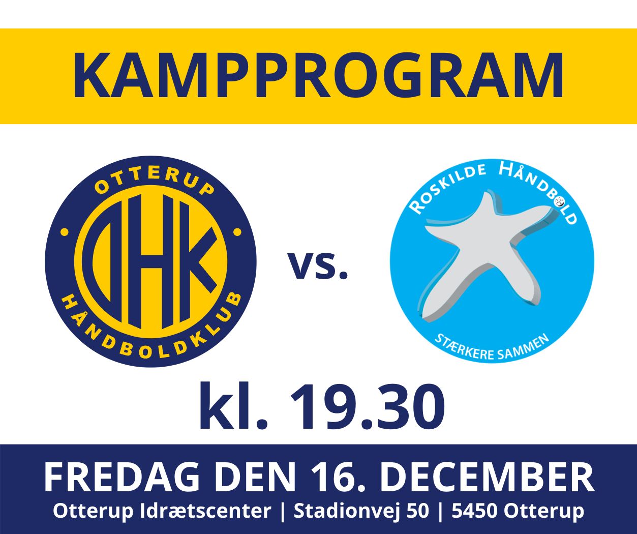 OHK 1. hold møder Roskilde fredag d. 16. dec. kl. 19.30
