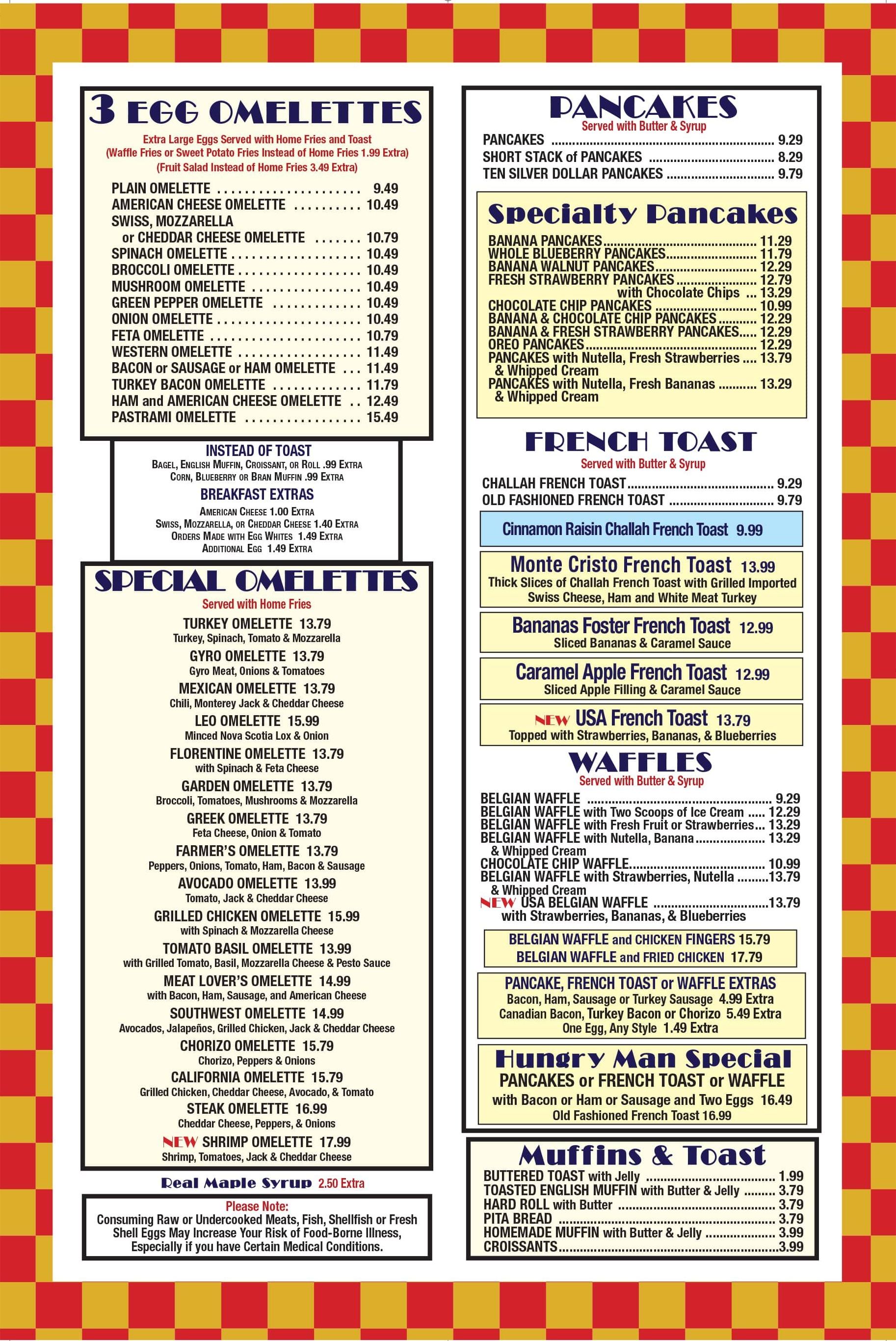 Menus | New Rochelle Diner - Serving New Rochelle, NY