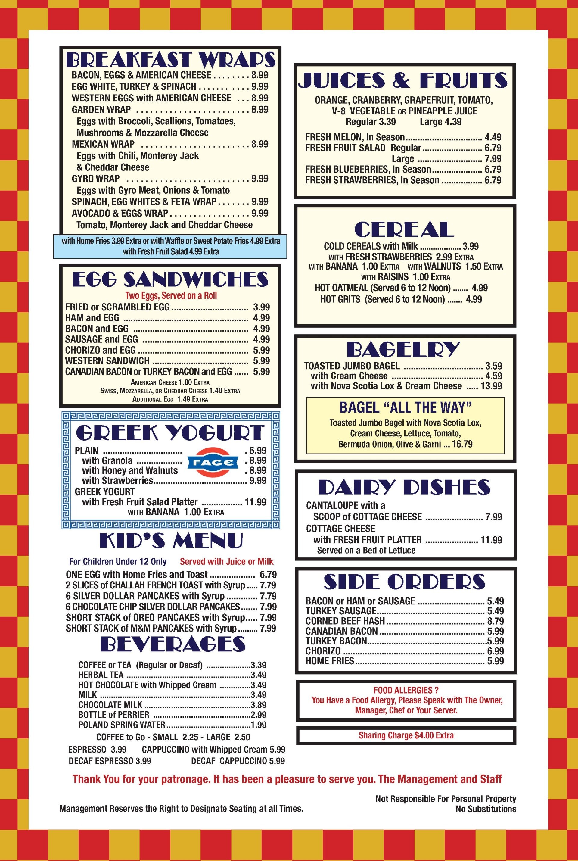 Menus | New Rochelle Diner - Serving New Rochelle, NY