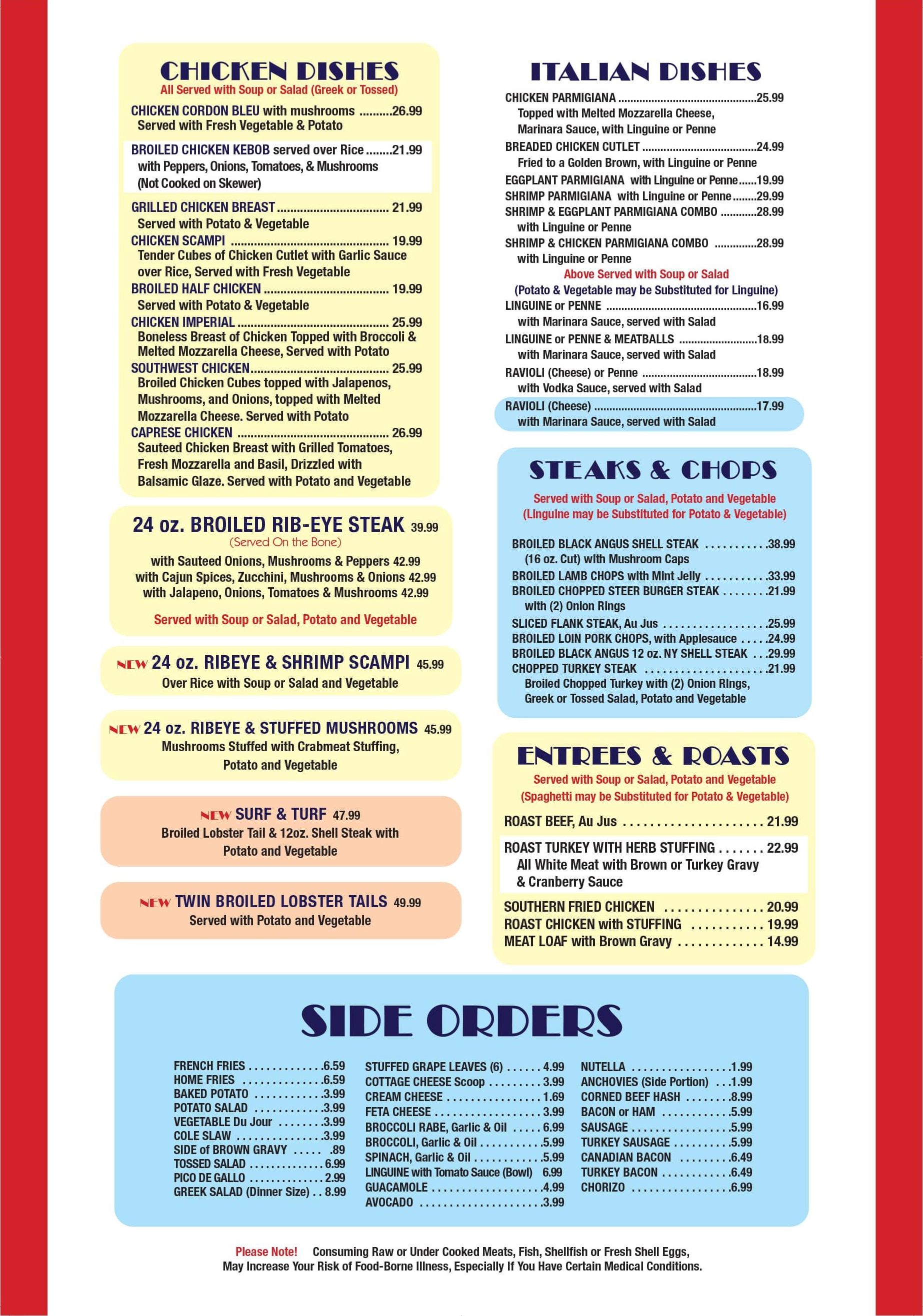Menus | New Rochelle Diner - Serving New Rochelle, NY