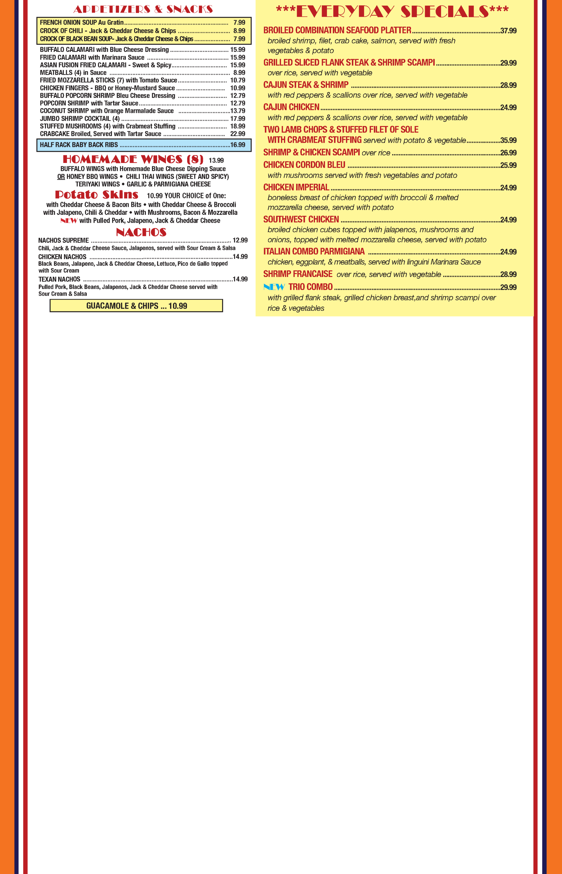 Menus | New Rochelle Diner - Serving New Rochelle, NY