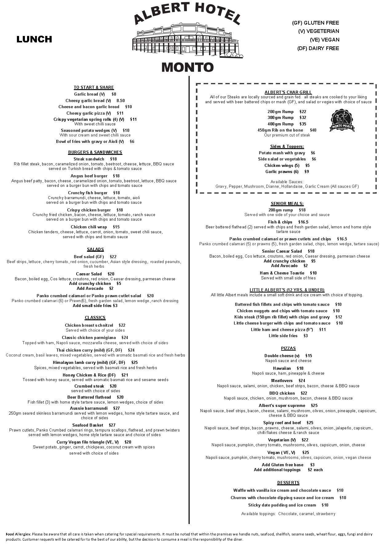 Lunch and Dinner Available at Historic Hotel in Monto