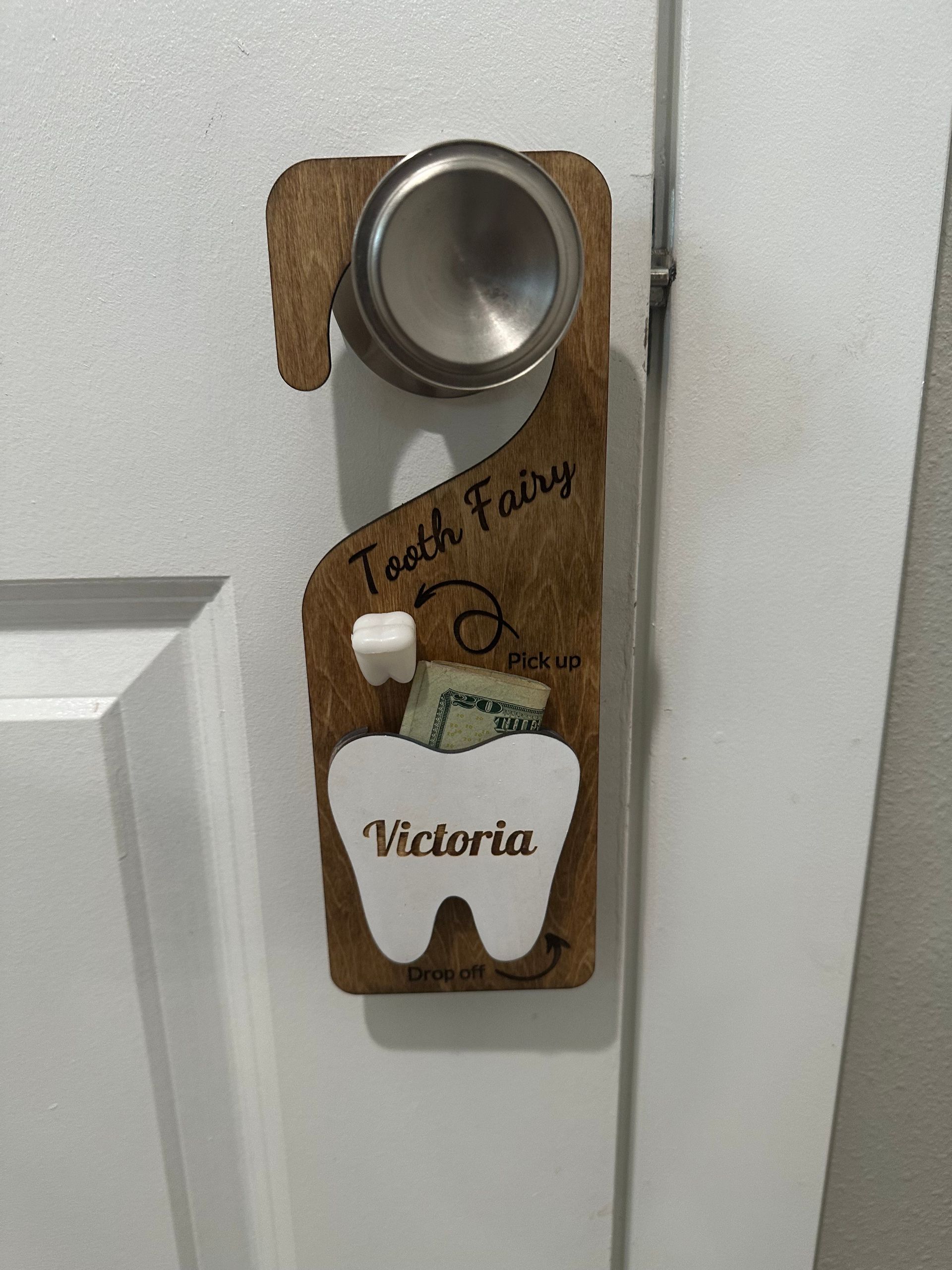 Tooth Fairy Door Hanger – Custom Engraved