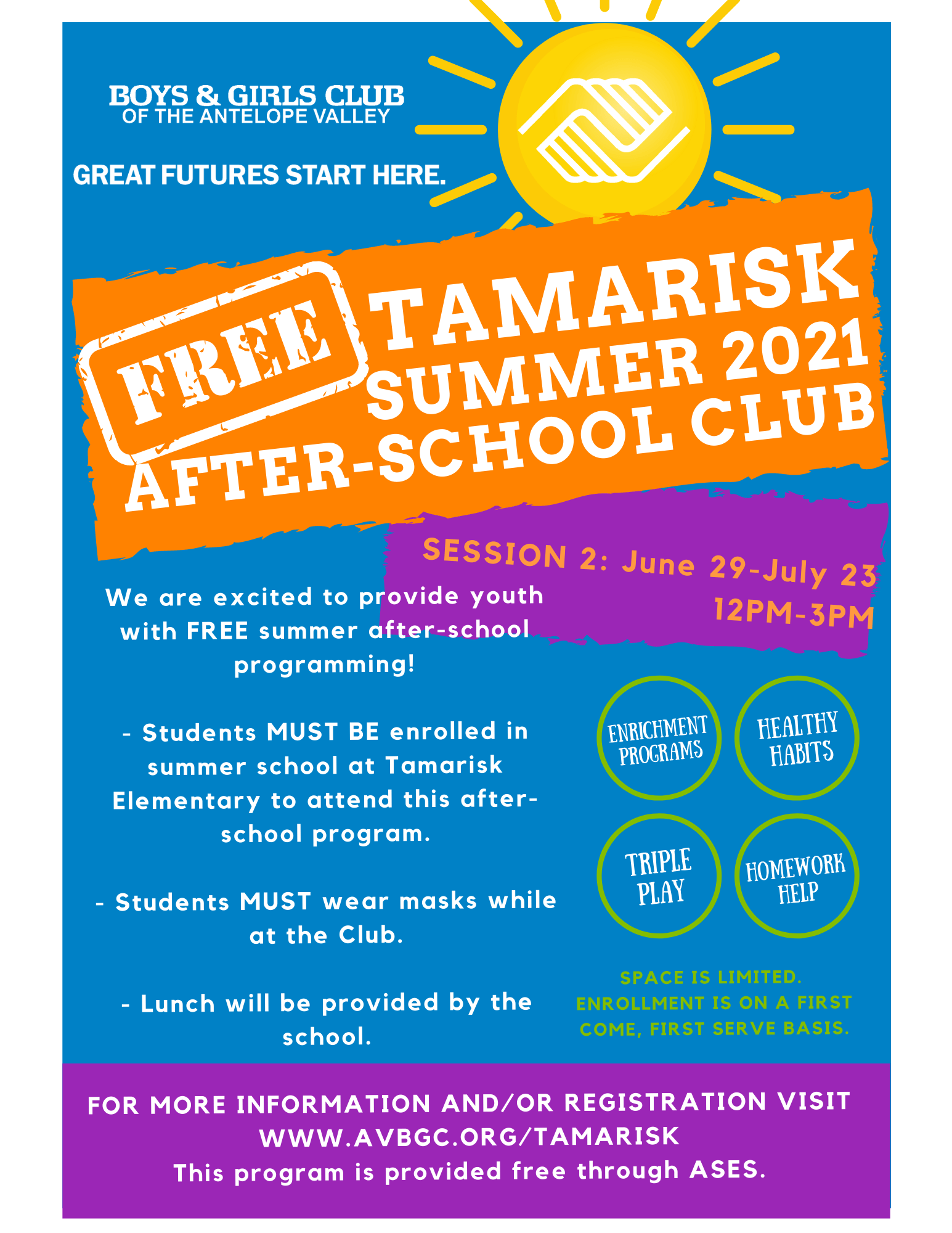 Tamarisk Summer Afterschool Program