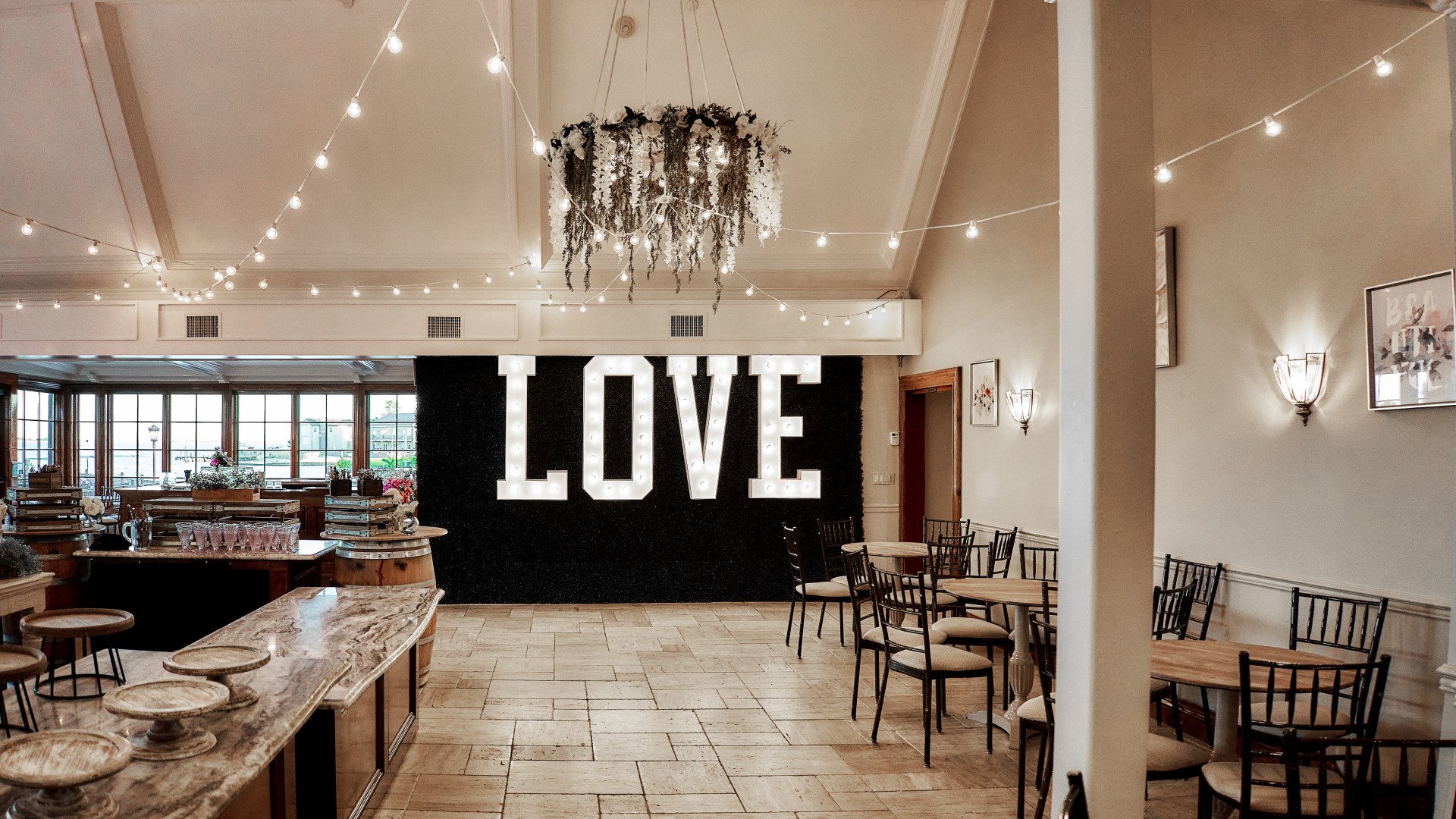 Indoor Cocktail Hour | Riviera Waterfront Mansion