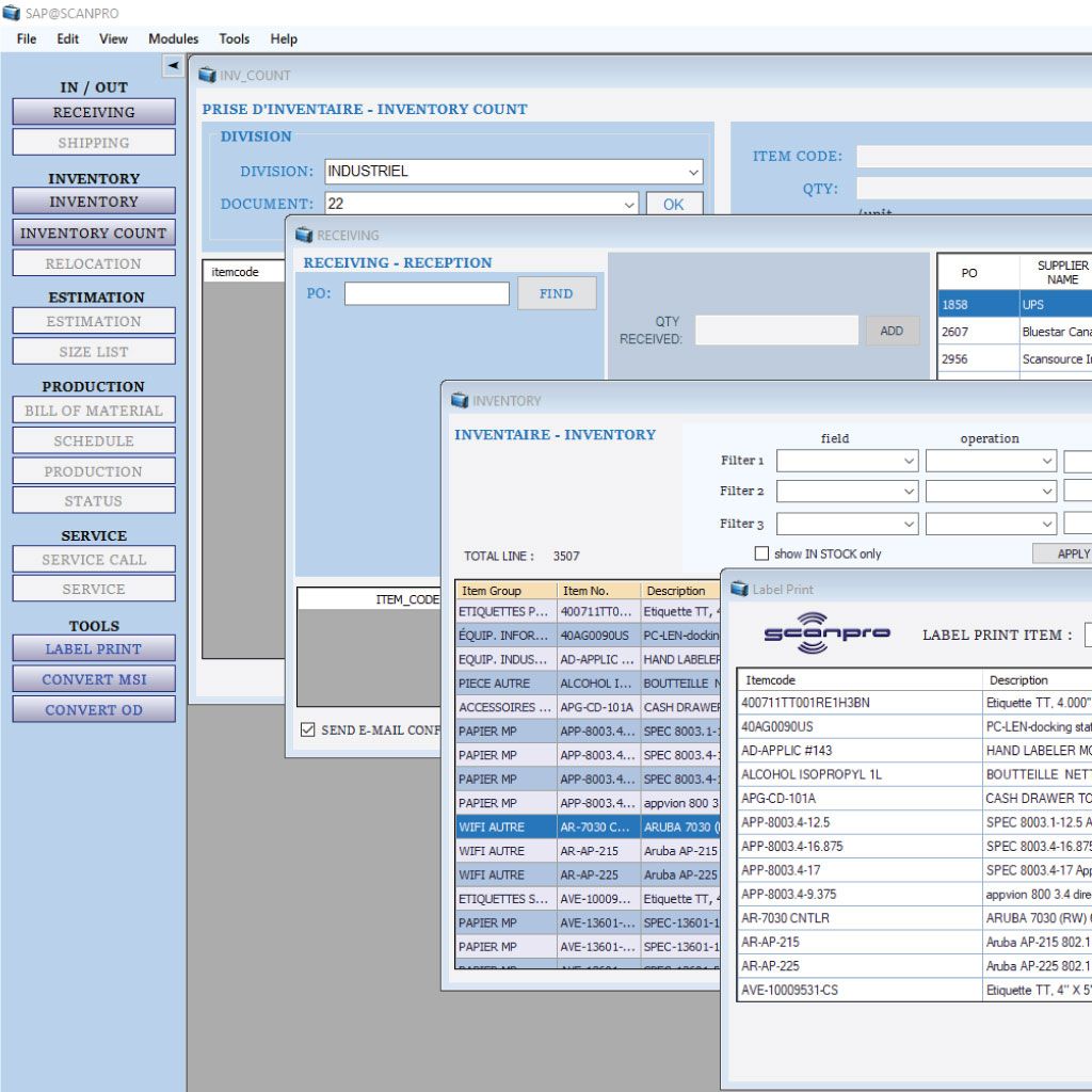 Produits Scanpro Inc - Identification & Collecte de Données