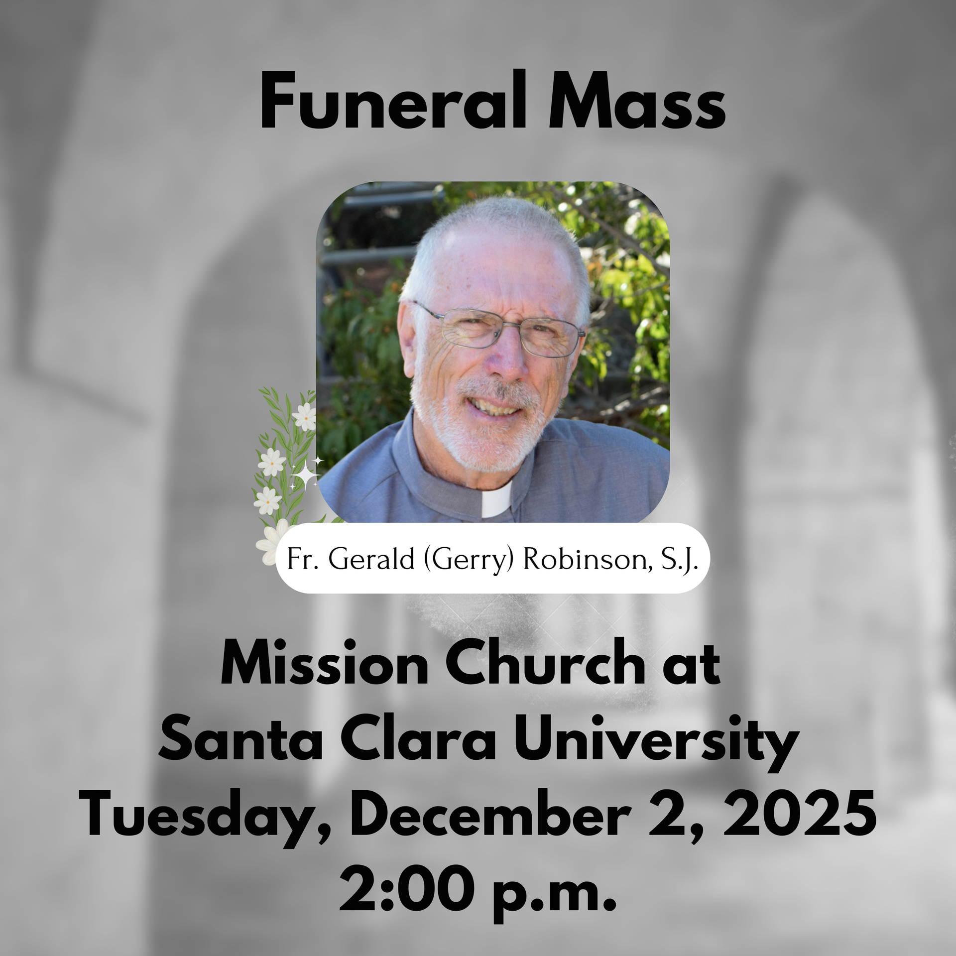 Fr. Gerry Robinson, S.J. Obituary