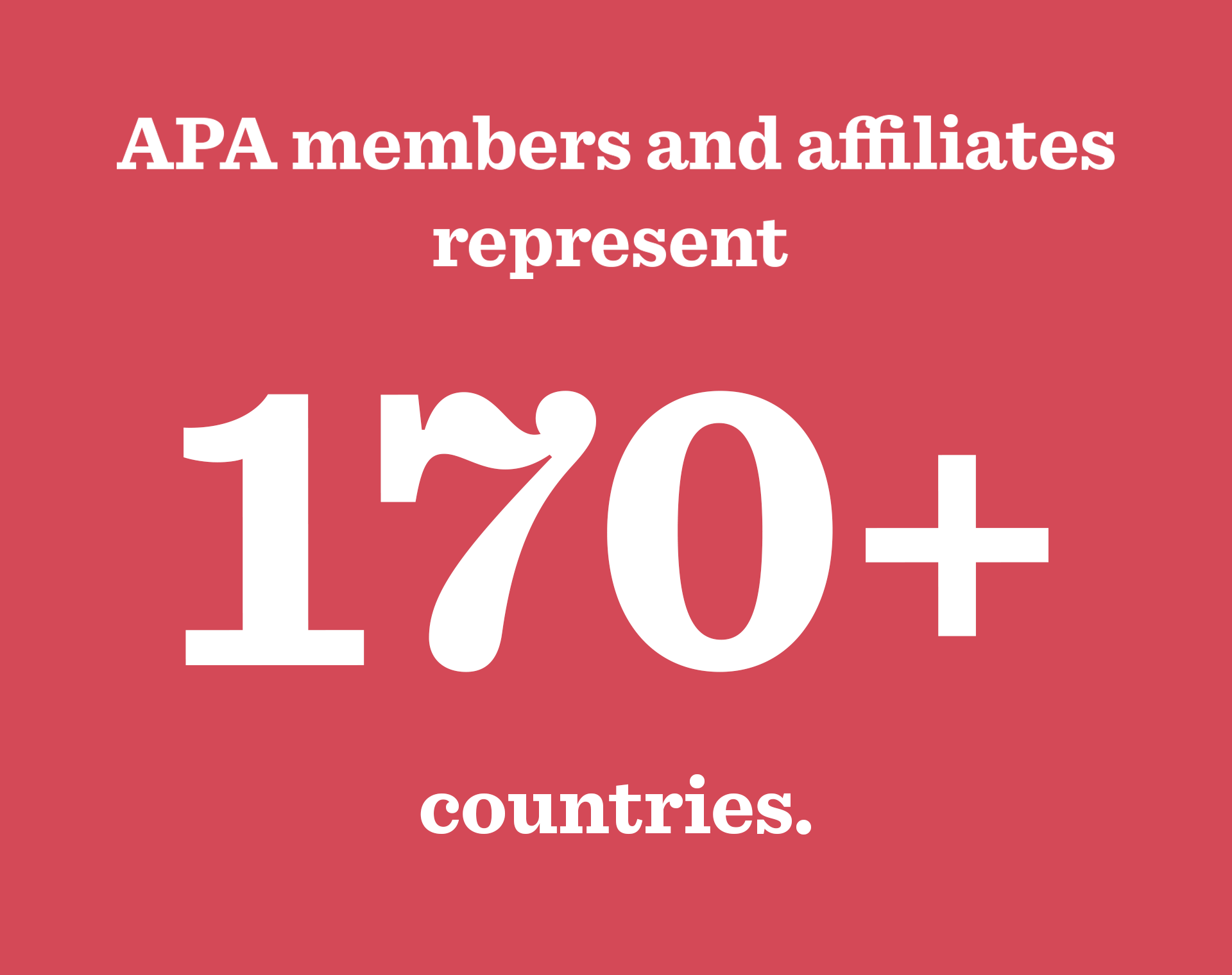 APA Membership by the Numbers