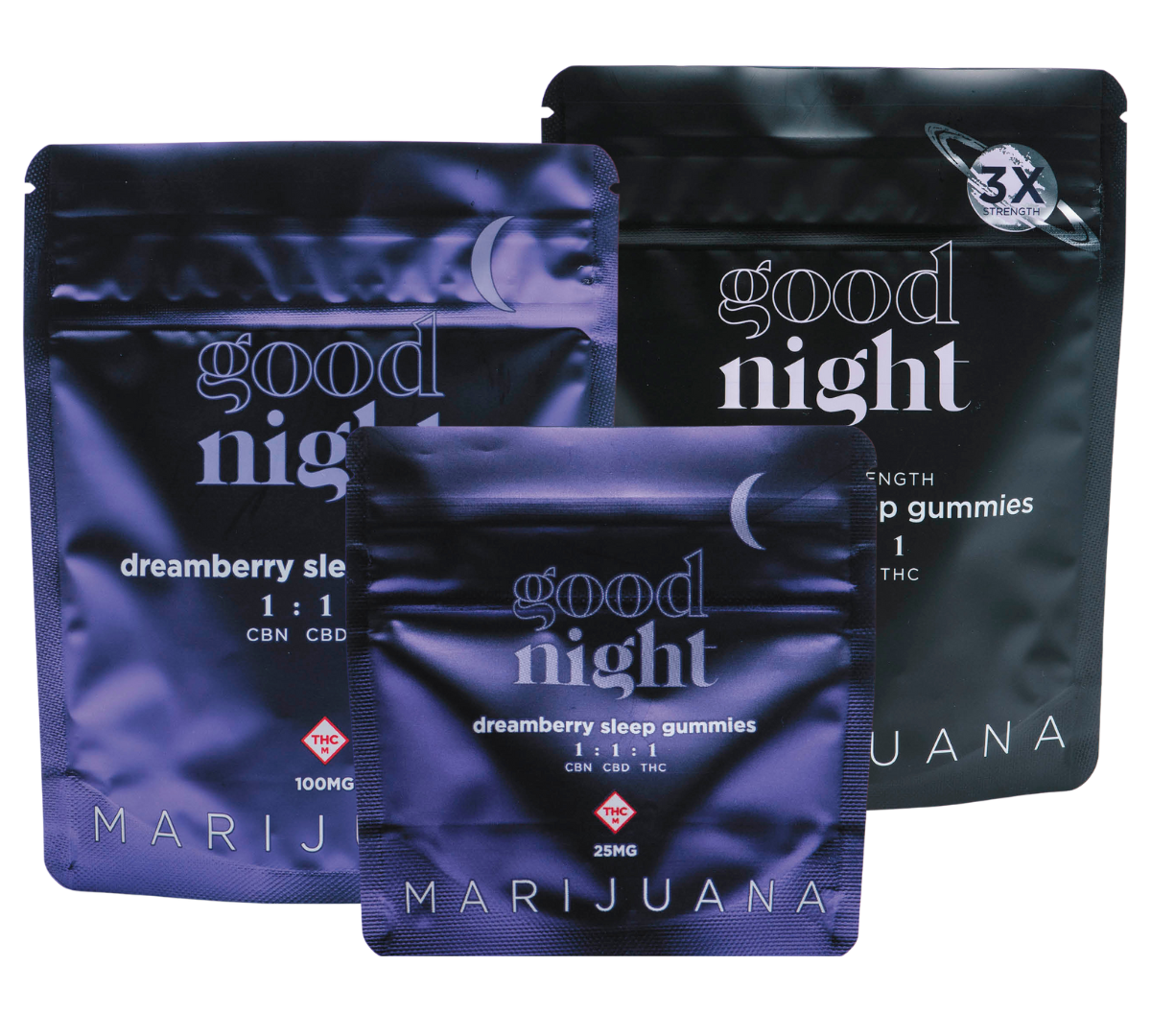 Dreamberry CBN Gummies with CBD and THC | Goodnight Edibles