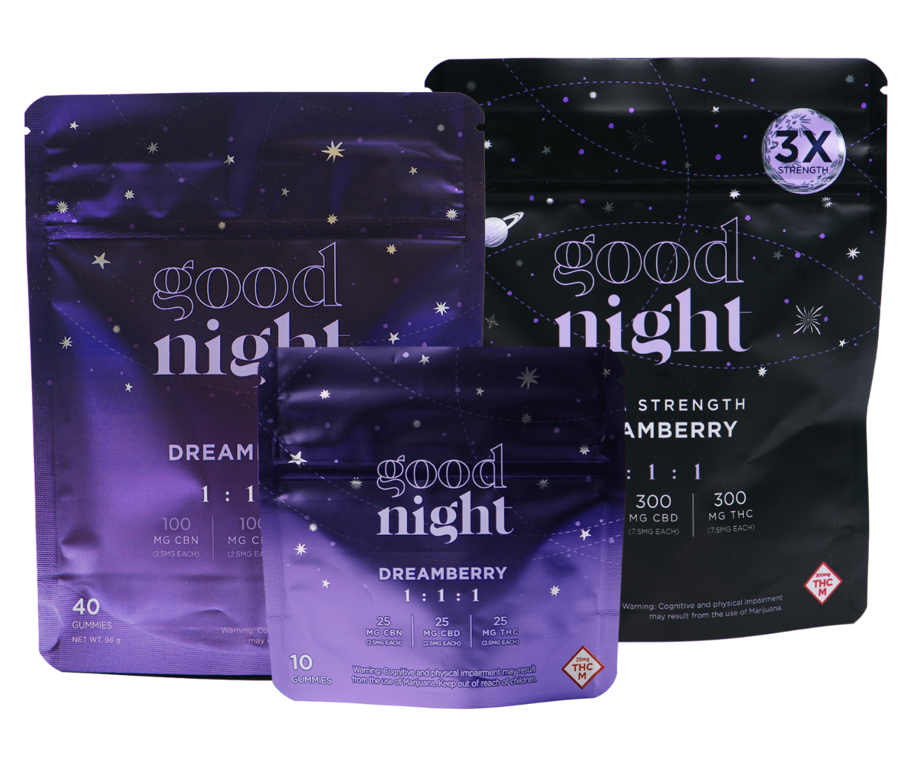 Dreamberry CBN Gummies with CBD and THC | Goodnight Edibles
