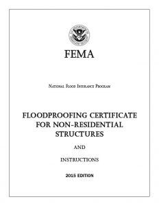 Updated FEMA Floodproofing Design Certificate Required for Non ...