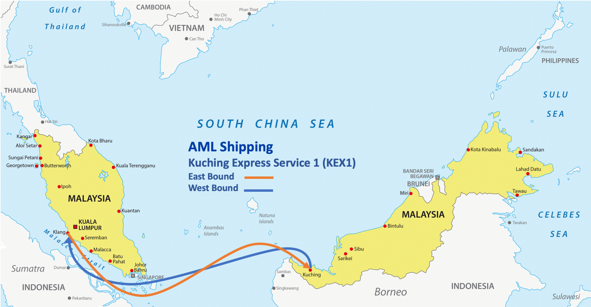 Sea Freight & Container Shipping | AML Shipping Sdn Bhd | Singapore ...