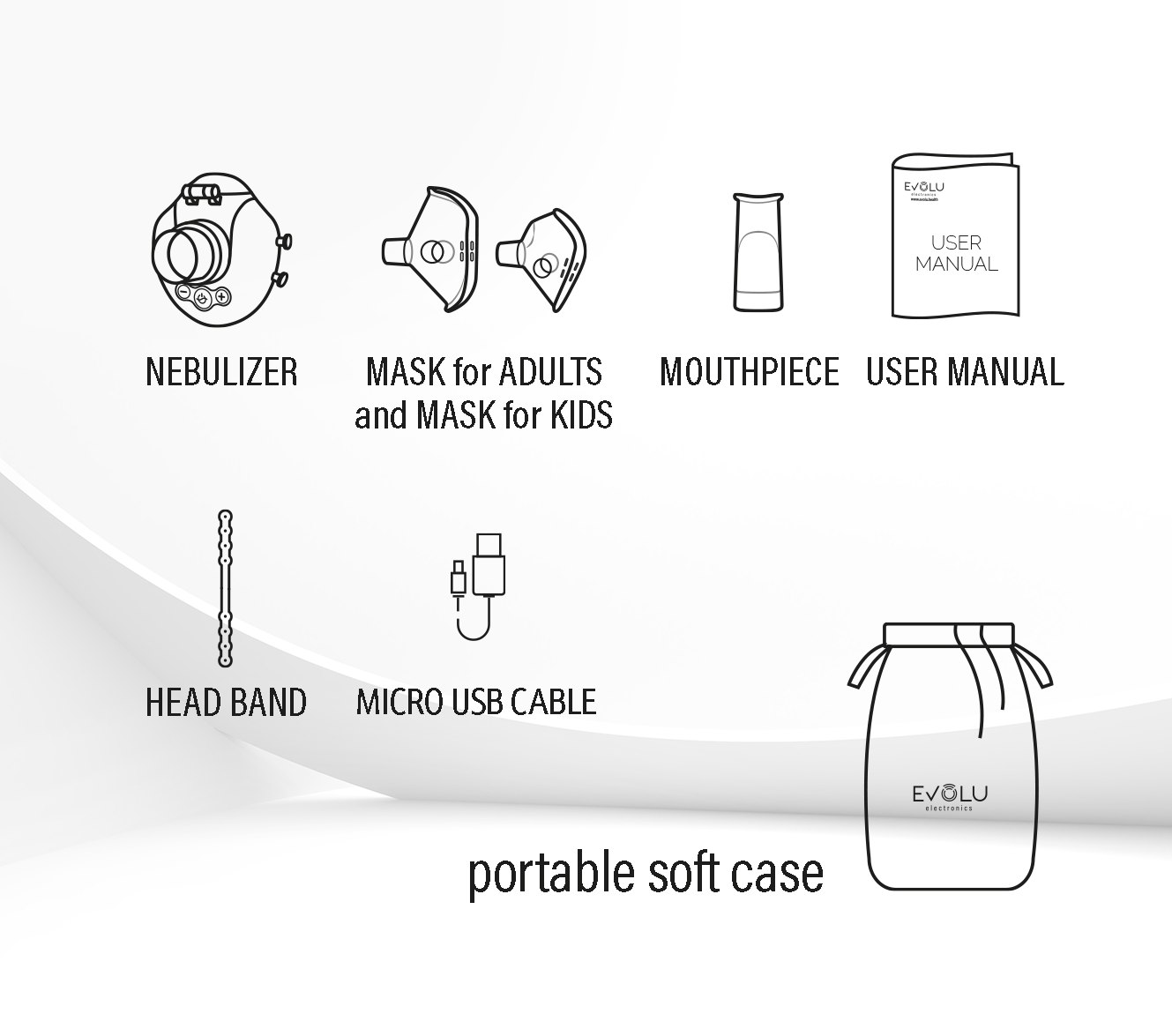 Portable mesh nebulizer (inhaler) NANO AIR MINI | Evolu