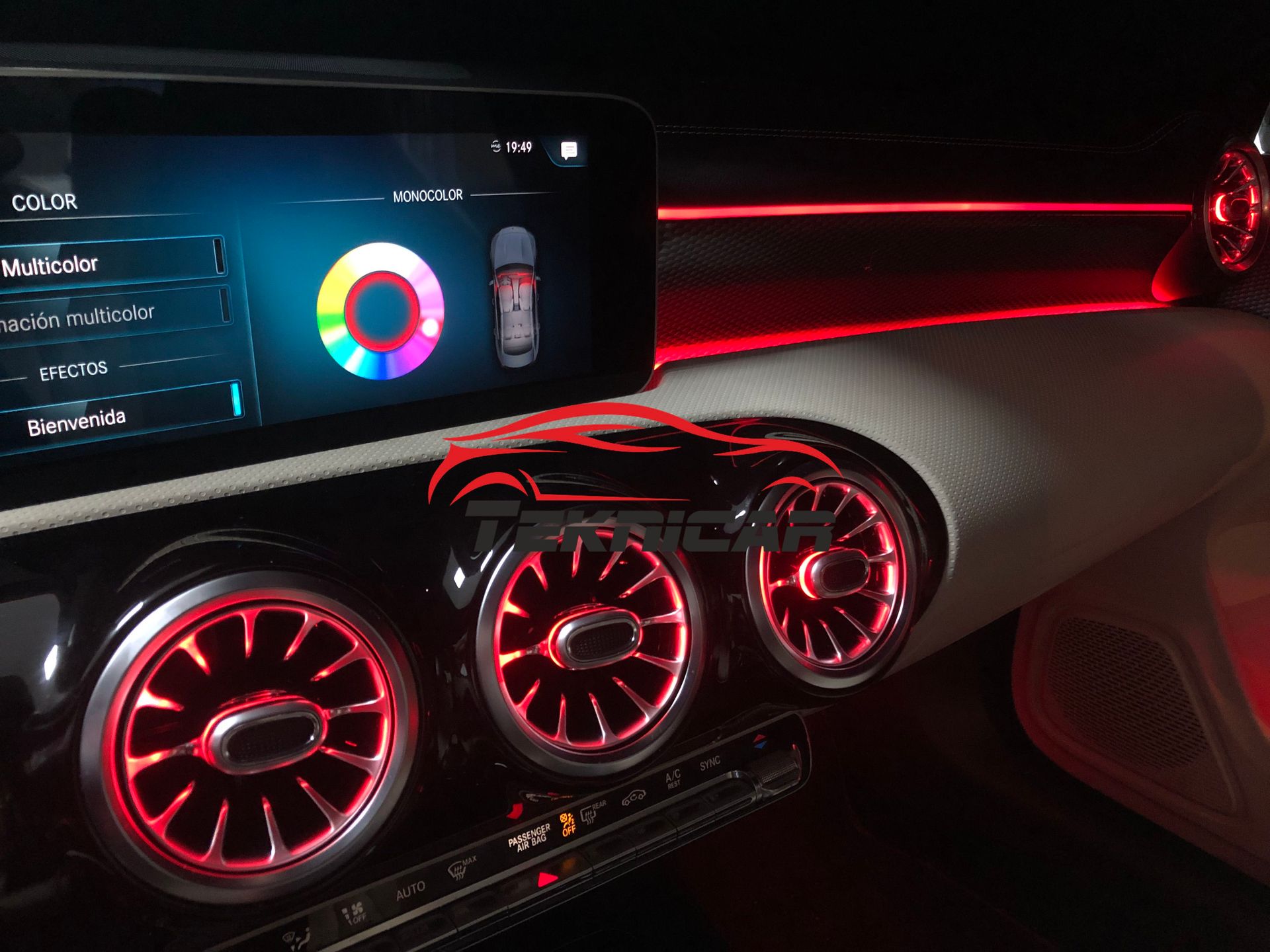 Iluminación ambiente Led Mercedes CLA C118 (2019)