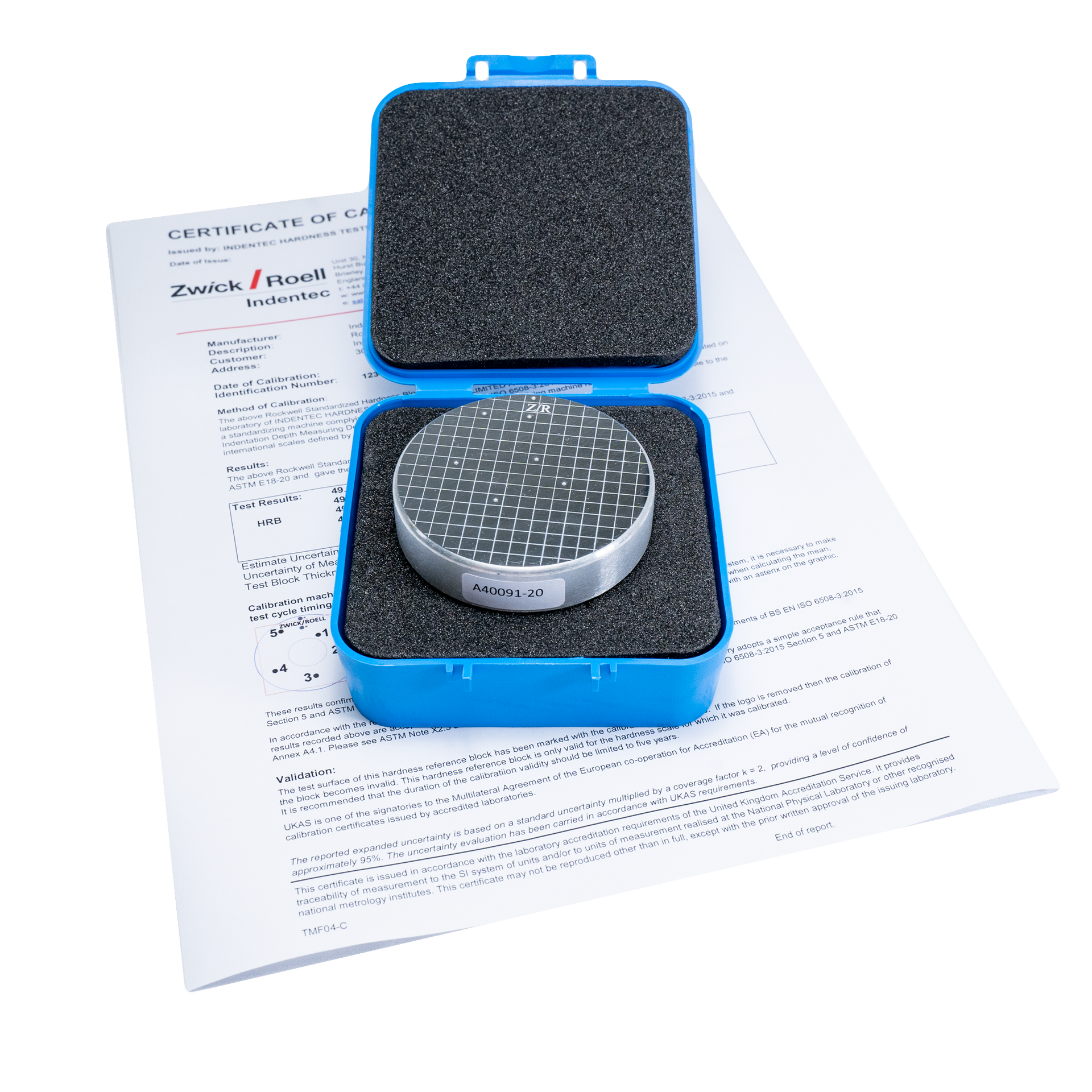 UKAS accredited reference hardness blocks