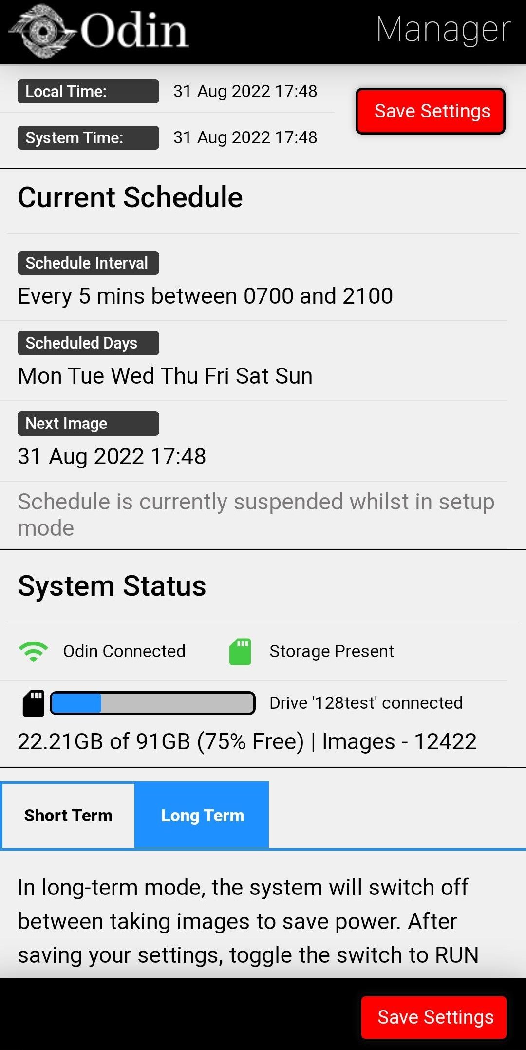 Odin 4K time-lapse camera from Chronosys