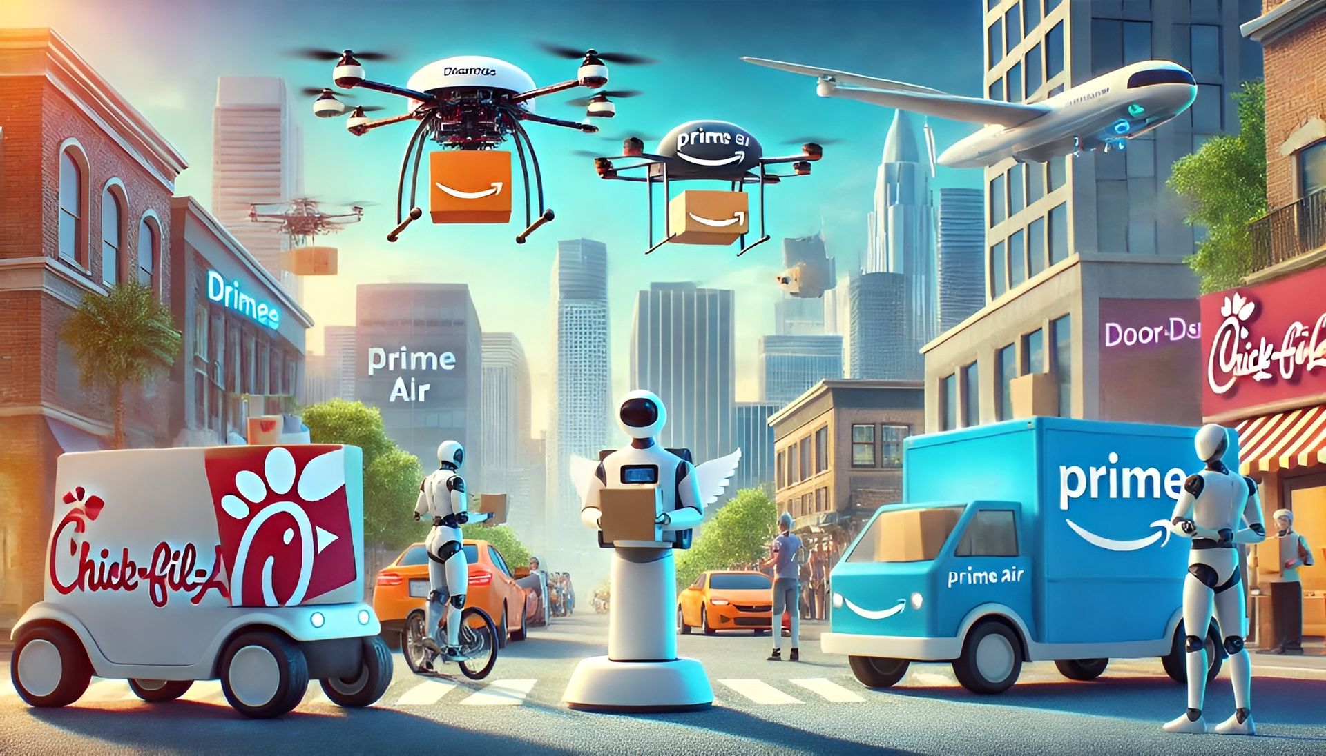 Autonomous Delivery: Chick-fil-A Robots & Amazon Drones