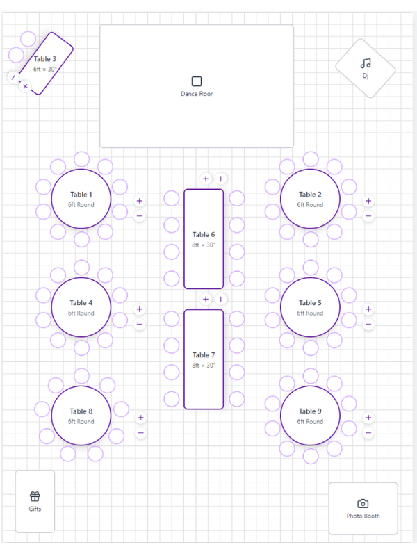 Rectangle Wedding Table Layout Plan Ideas for Elegant Receptions