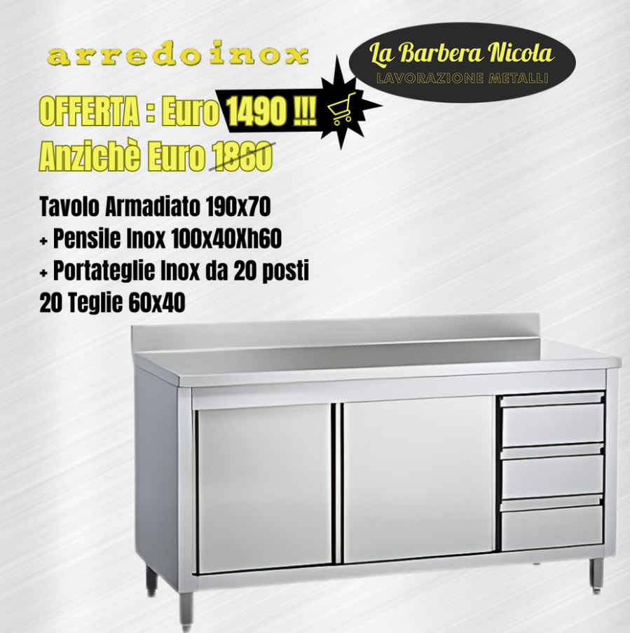 Lavorazione acciaio inox a Palermo (PA) | Arredo Inox Palermo