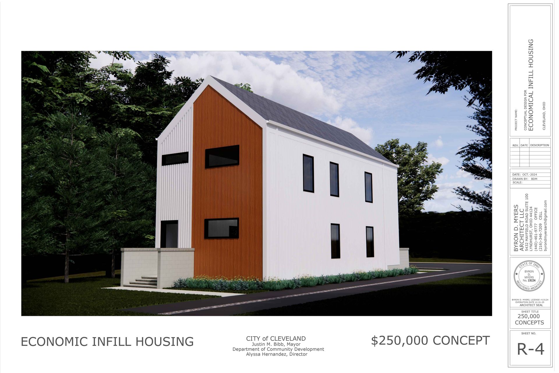 Economic Infill Housing 1 | OH | Byron D. Myers Architect, LLC