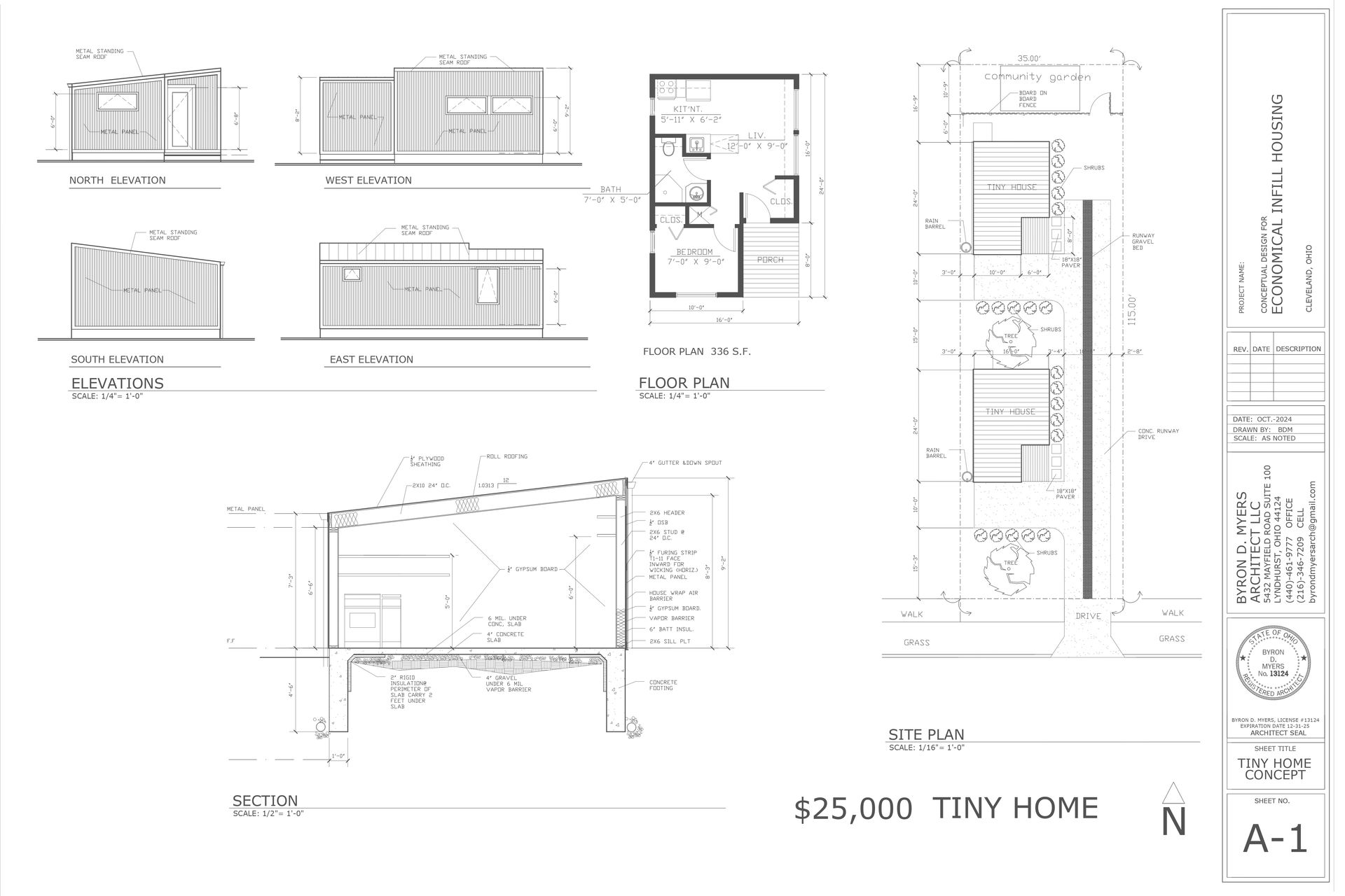 Economic Infill Housing Tiny Home Concept | OH | Byron D. Myers ...