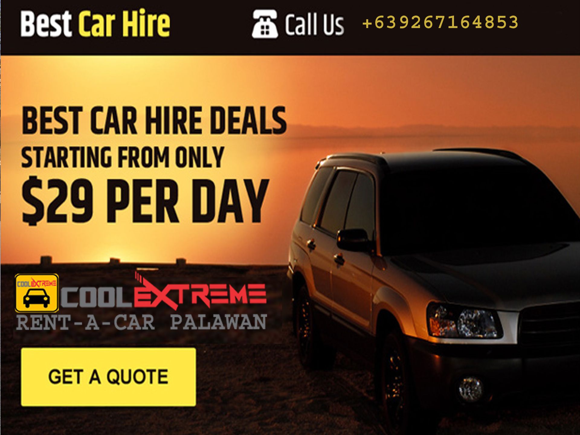 The best car hire deal in Puerto Princesa, Palawan
