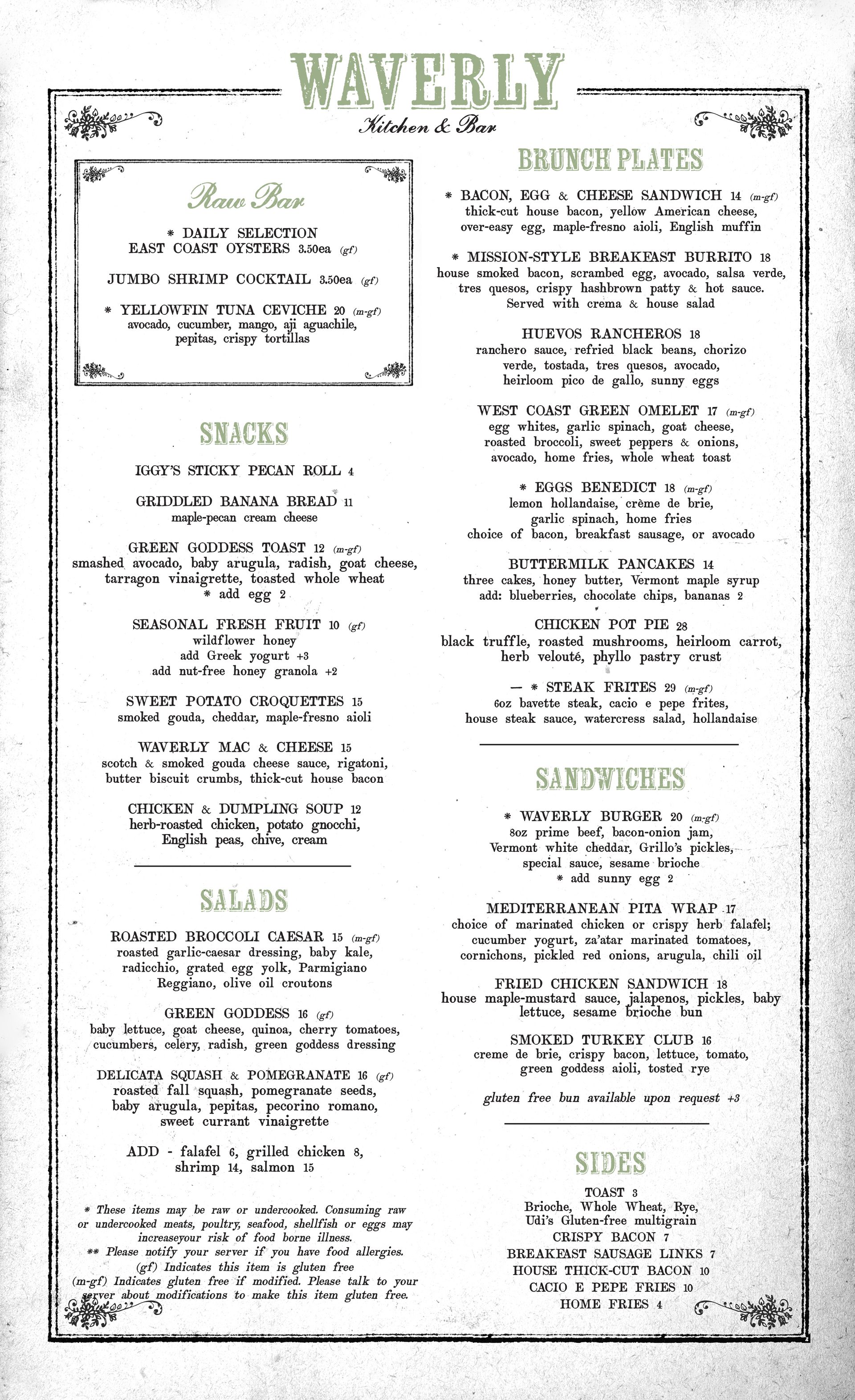 Weekday Brunch - Waverly Kitchen & Bar Best Brunch In Charlestown
