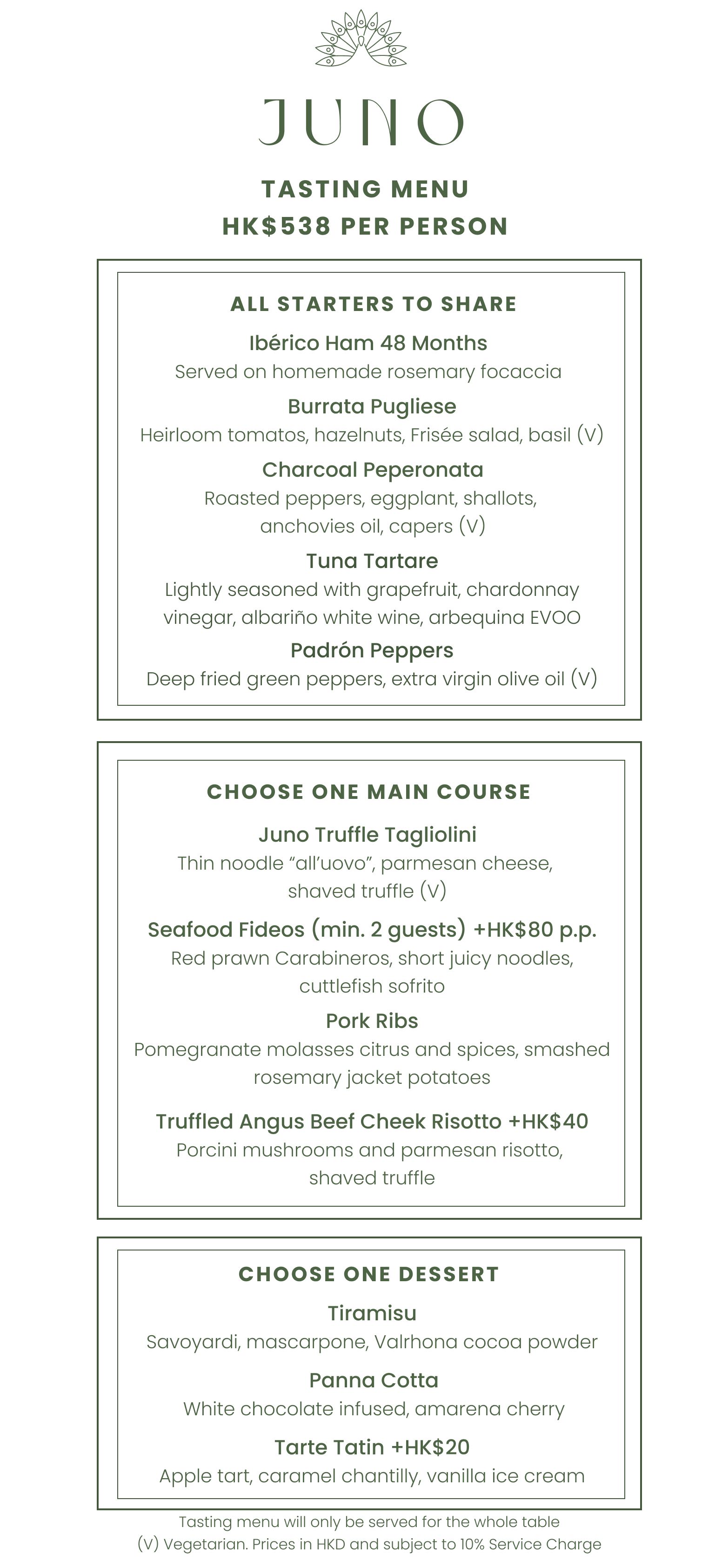 Juno - Italian Mediterranean in Sheung Wan, Hong Kong