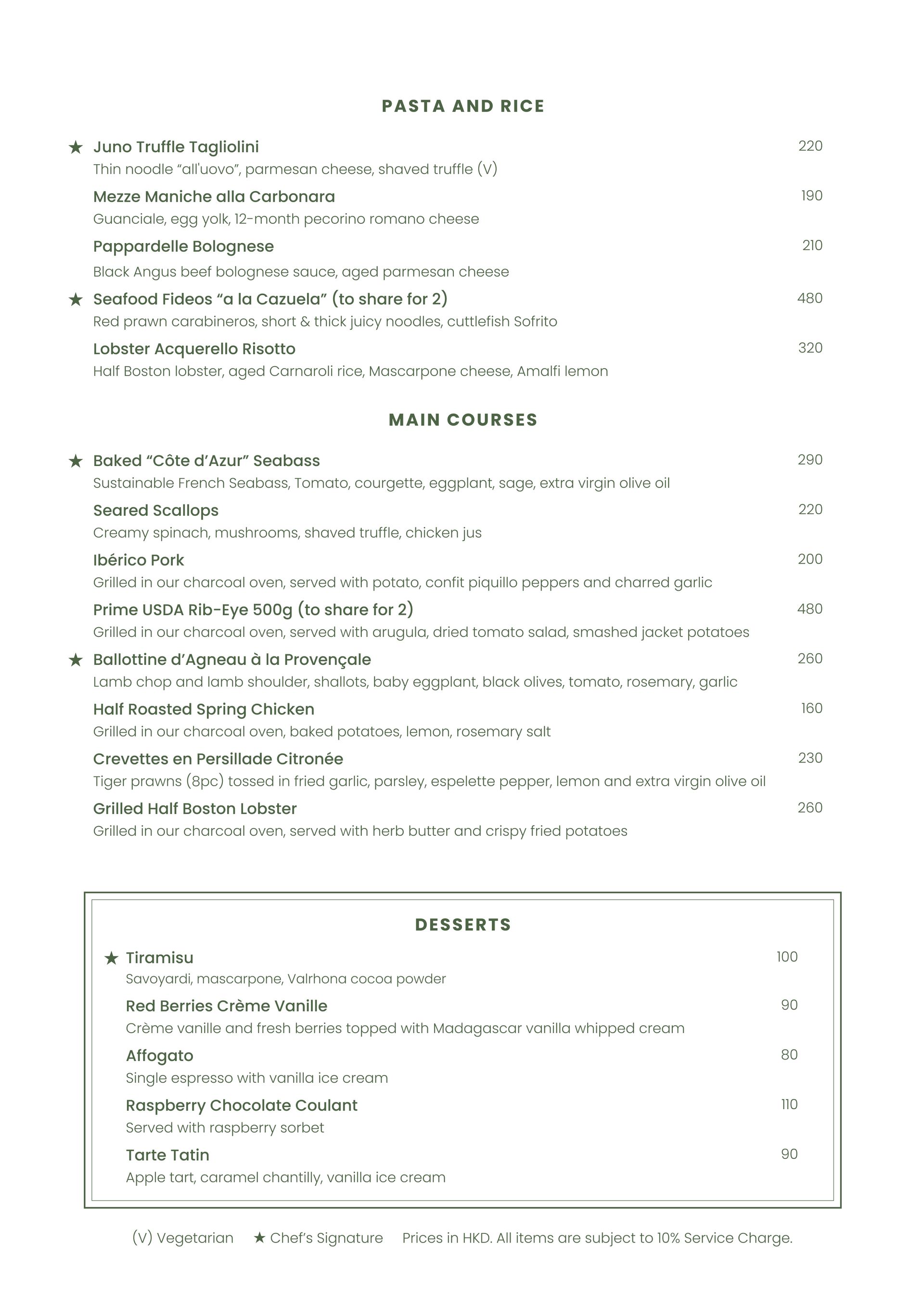 Juno - Italian Mediterranean in Sheung Wan, Hong Kong