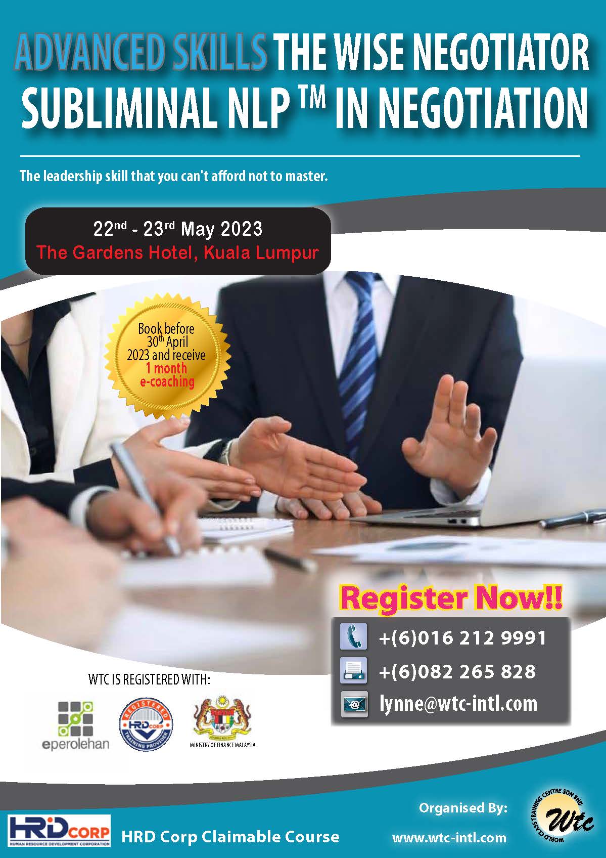 Advanced Skills The Wise Negotiator - Subliminial NLP in Negotiation ...