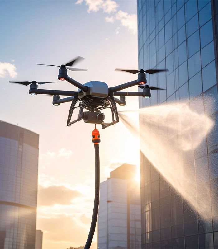 Drone Building Washing & Cleaning | Difficult Access Services