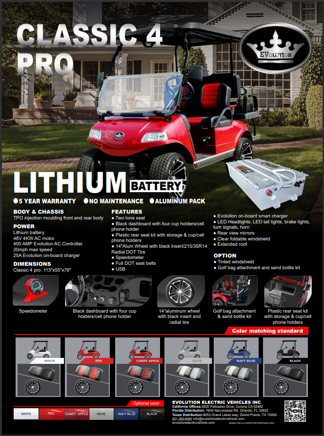 Evolution Golf Cart Elite Custom Golf Carts LLC