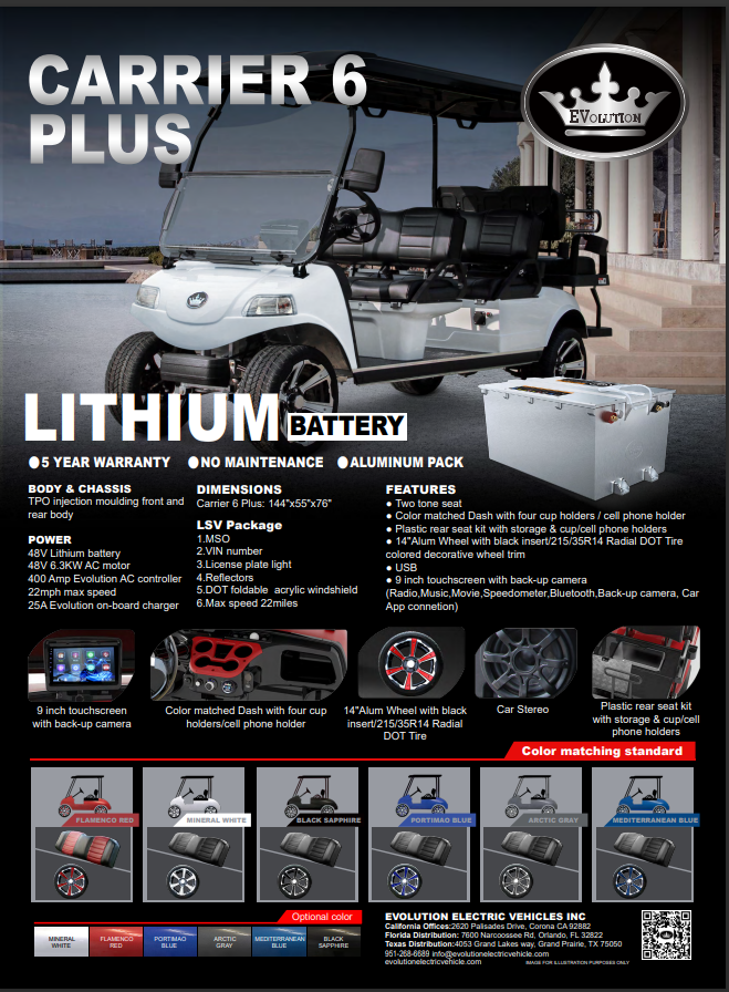 Evolution Golf Cart Elite Custom Golf Carts LLC