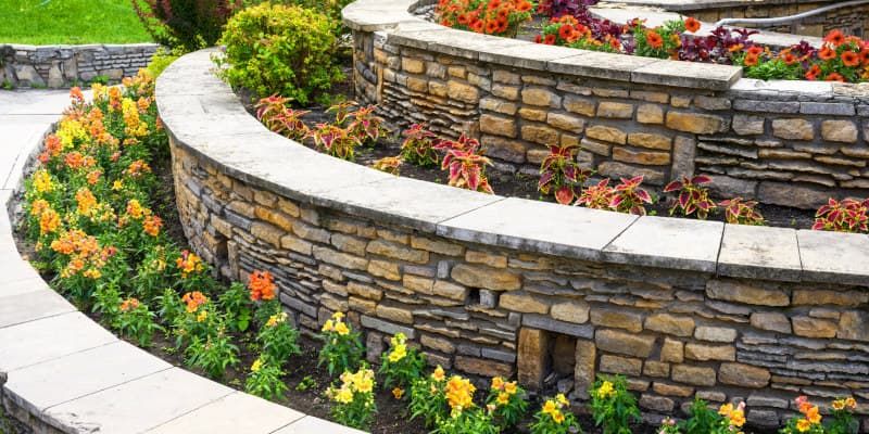 Elegant Natural Stone Retaining Walls in Denver