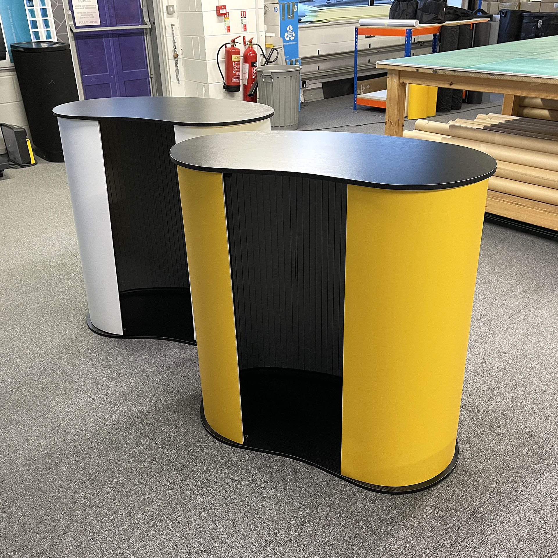 Basic Curved Plinths - With Reversible Counter Tops