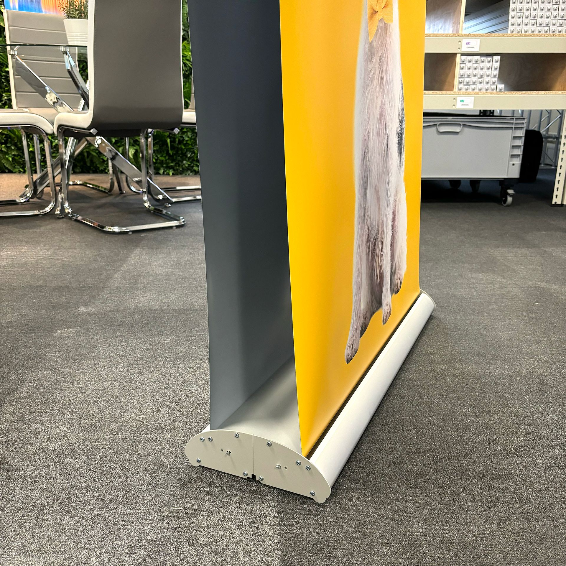 Double Sided Roller - Strong pull up stand viewable from all angels