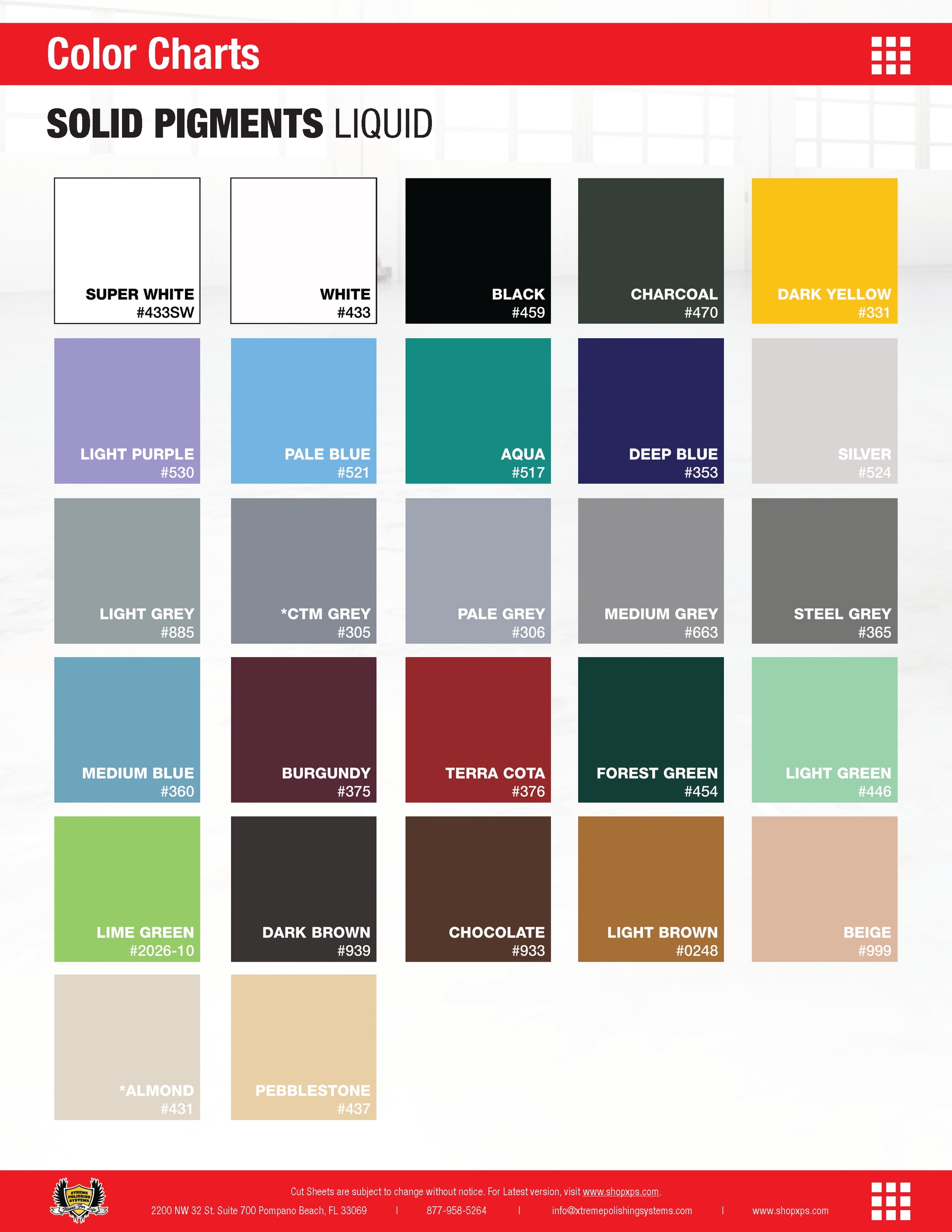 Color Charts | MajestiCoat | Epoxy Floor Coatings | Ohio
