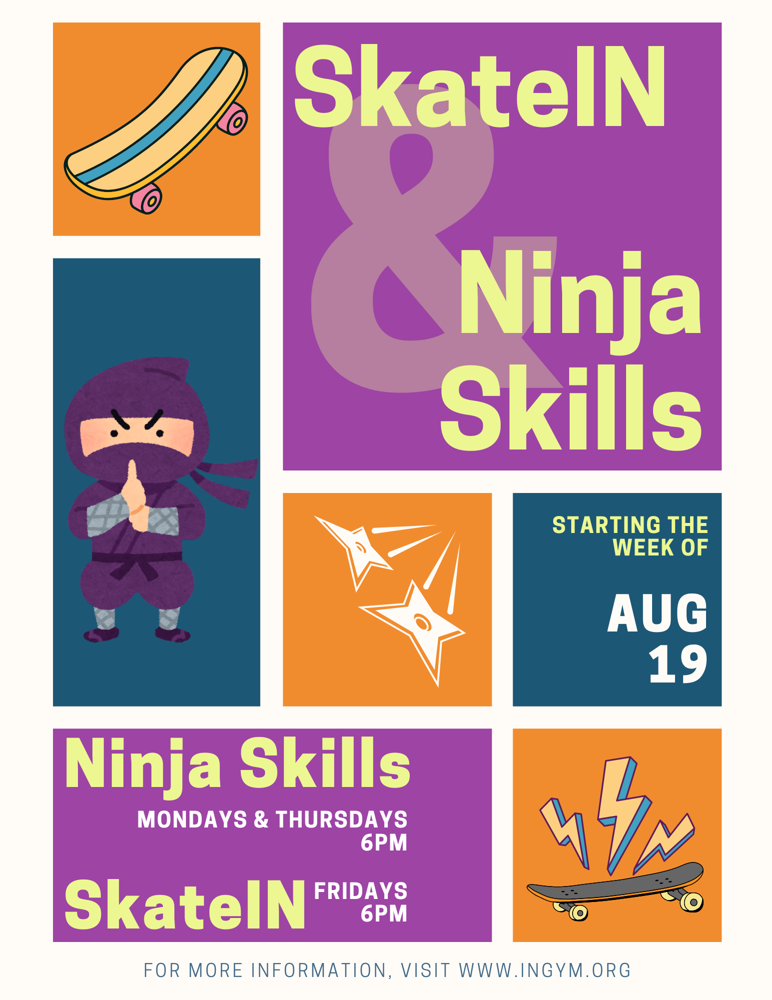 SkateIN and Ninja Skills Return in Fall