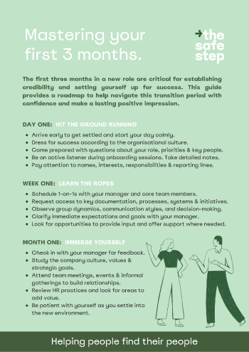 Mastering the first 3 months of a new Safety job | The Safe Step