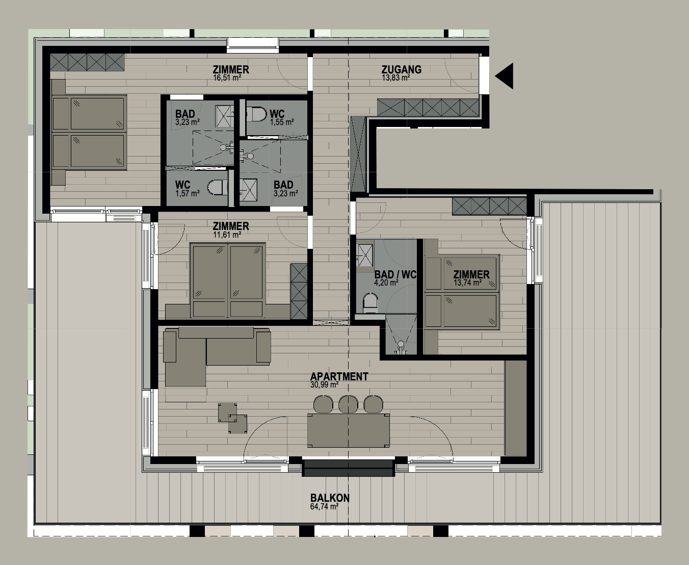 aurum 6 – Apartment für Gruppen & Familien