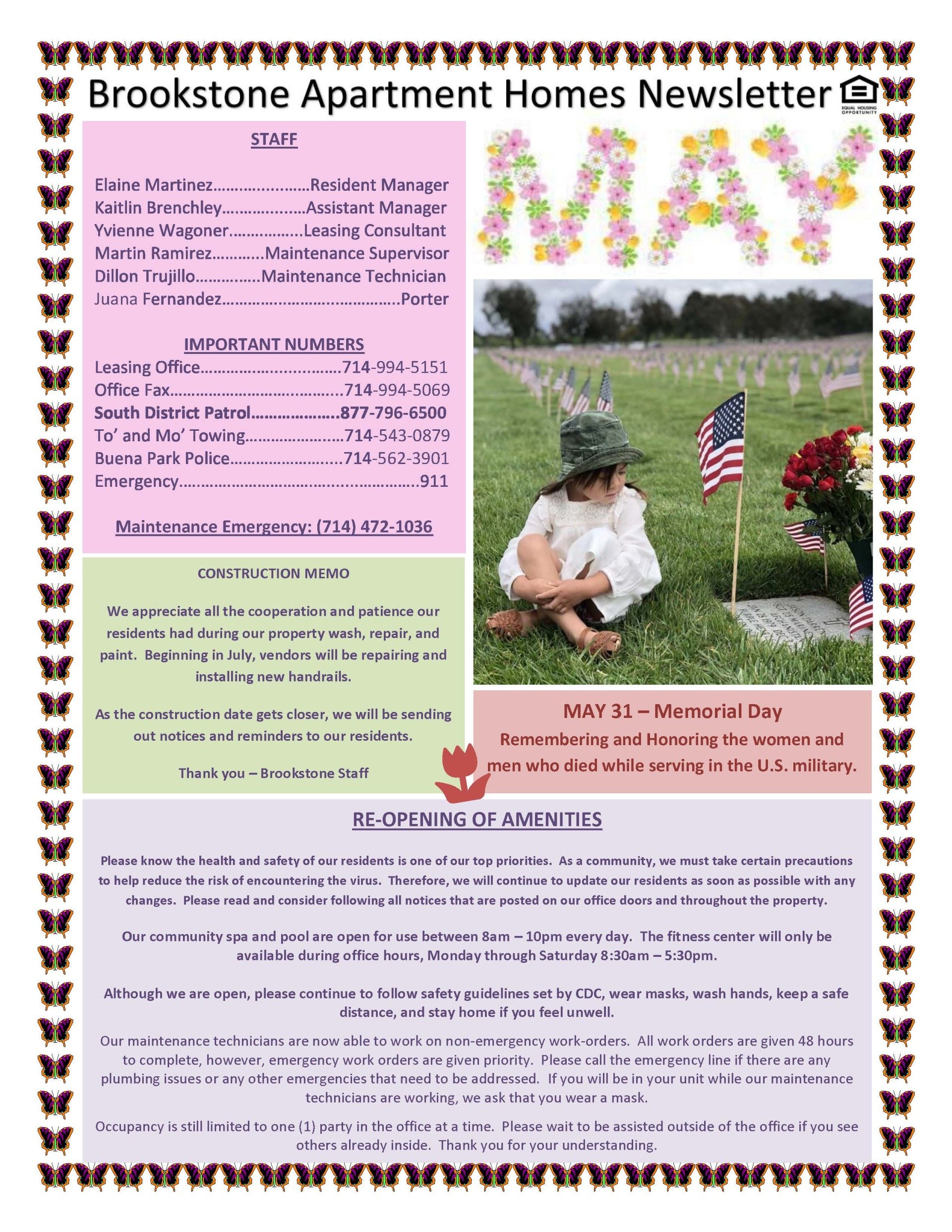 Resident Newsletter - May