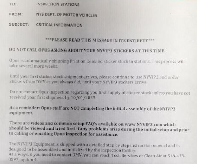 NYS Inspection Systems