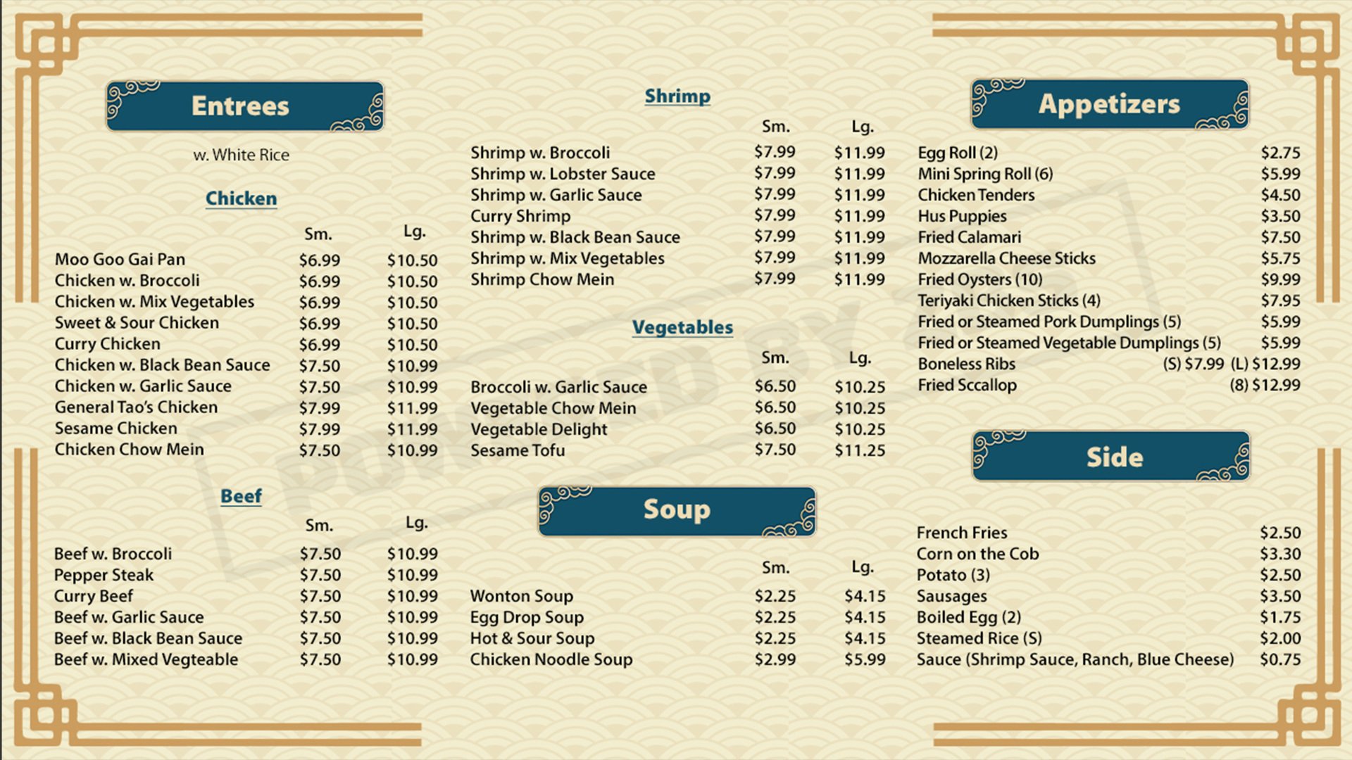 TV Menu Design