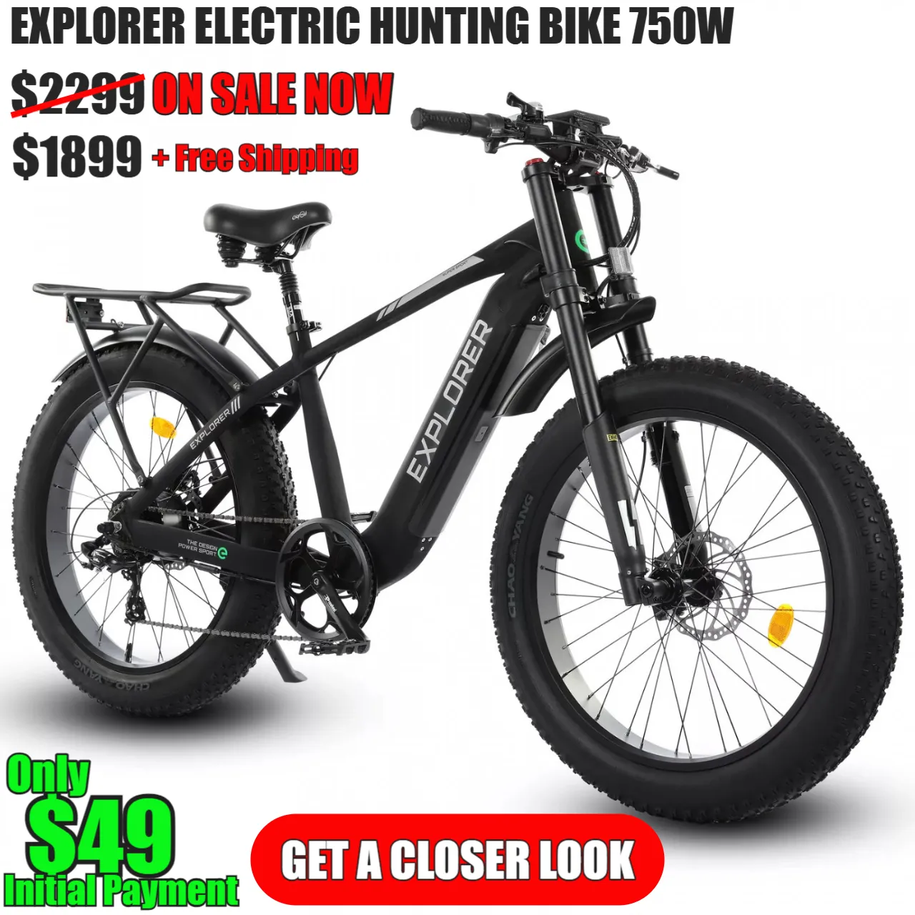 Explorer Long Range Electric Hunting Bike