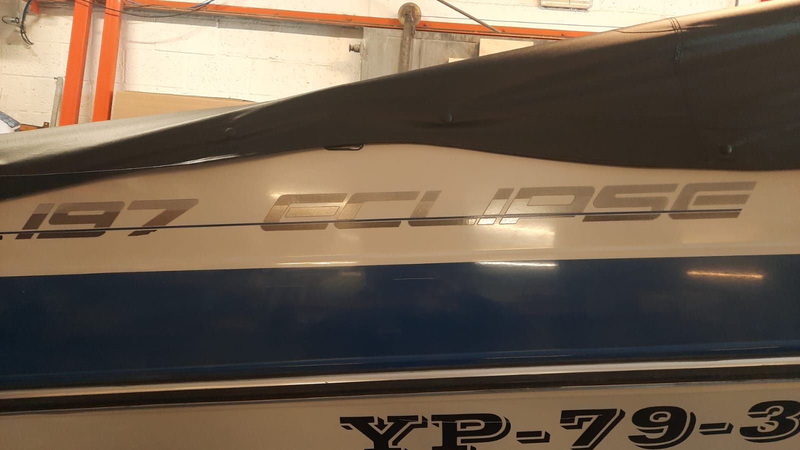 Nieuw afdekzeil speedboot Wellcraft 197 Eclipse