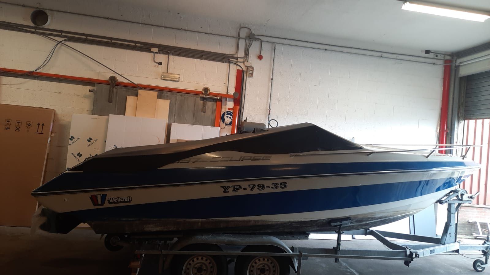 Nieuw afdekzeil speedboot Wellcraft 197 Eclipse