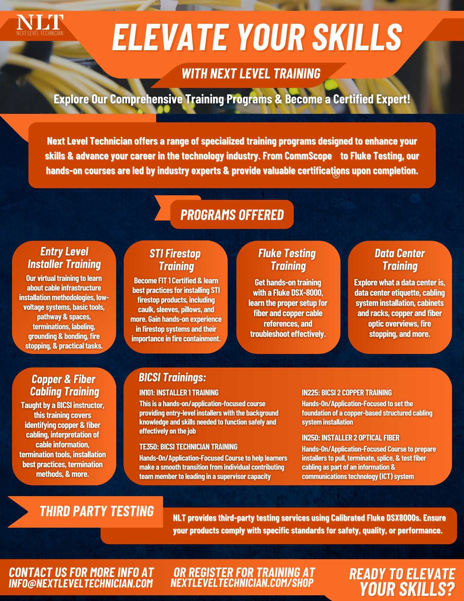 Cabling & Telecommunications Training | Next Level Technician